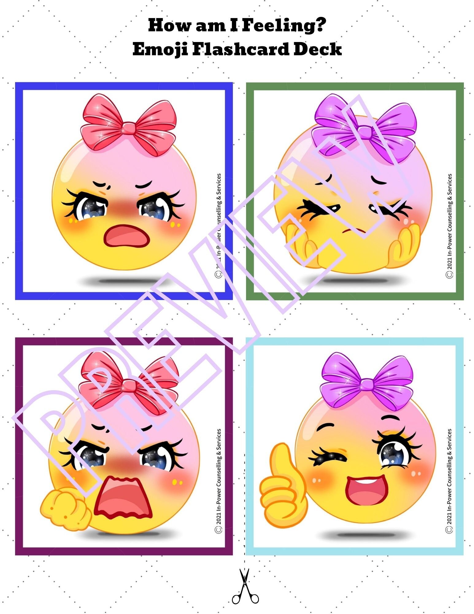 Feeling Cards, Feelings Deck, Emoji Flashcard Deck, Therapy PDF ...