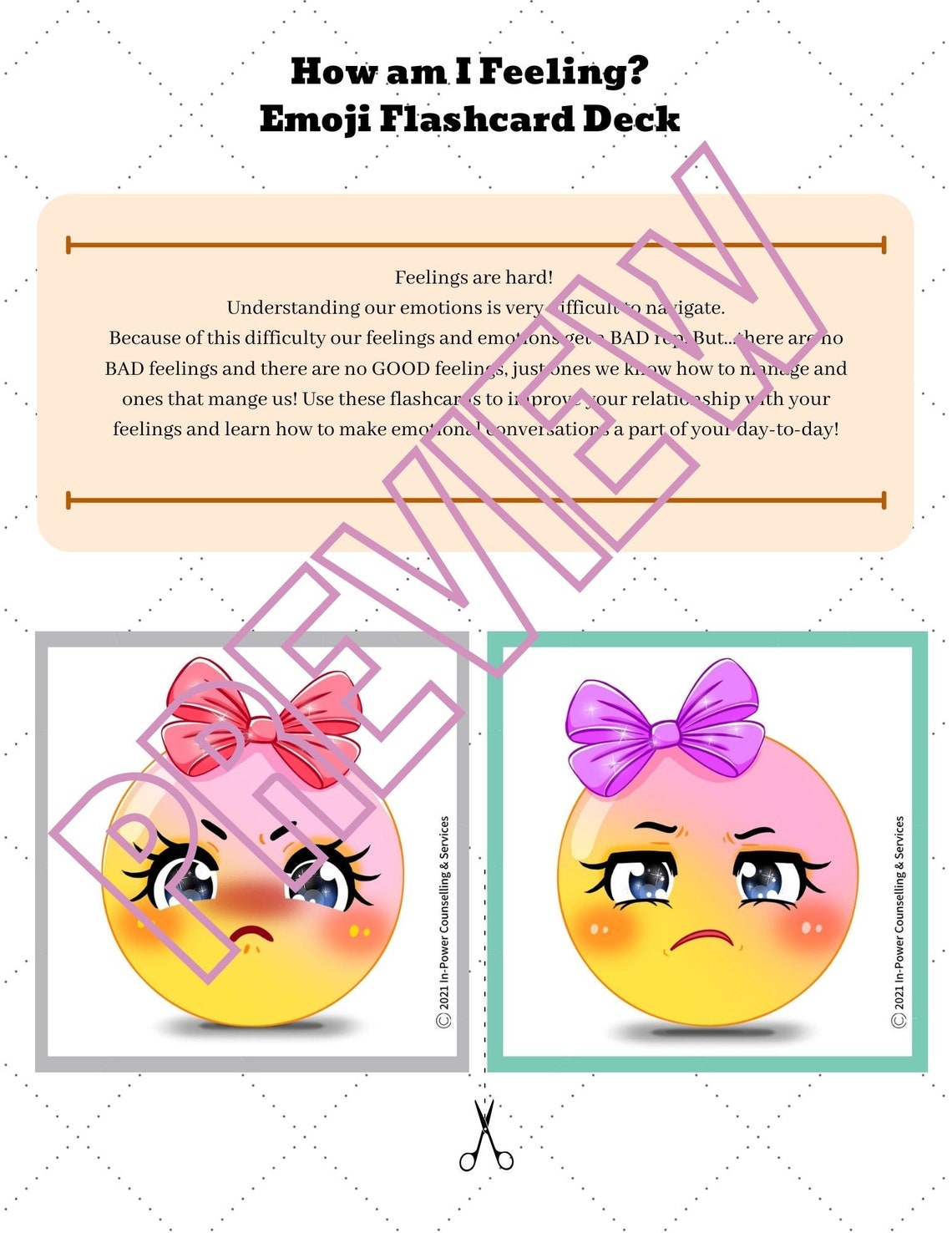 Feeling Cards, Feelings Deck, Emoji Flashcard Deck, Therapy PDF ...