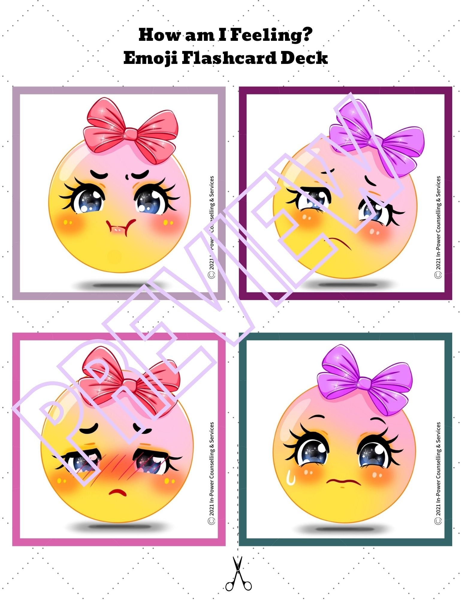 Feeling Cards, Feelings Deck, Emoji Flashcard Deck, Therapy PDF ...