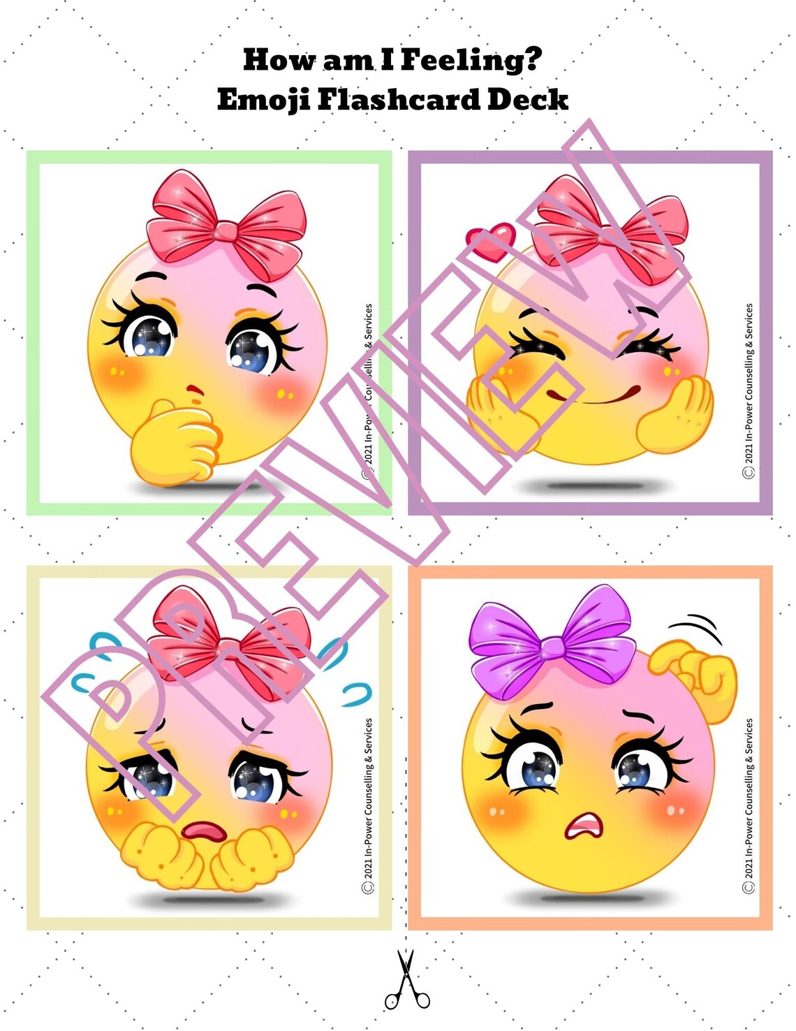 Feeling Cards, Feelings Deck, Emoji Flashcard Deck, Therapy PDF ...