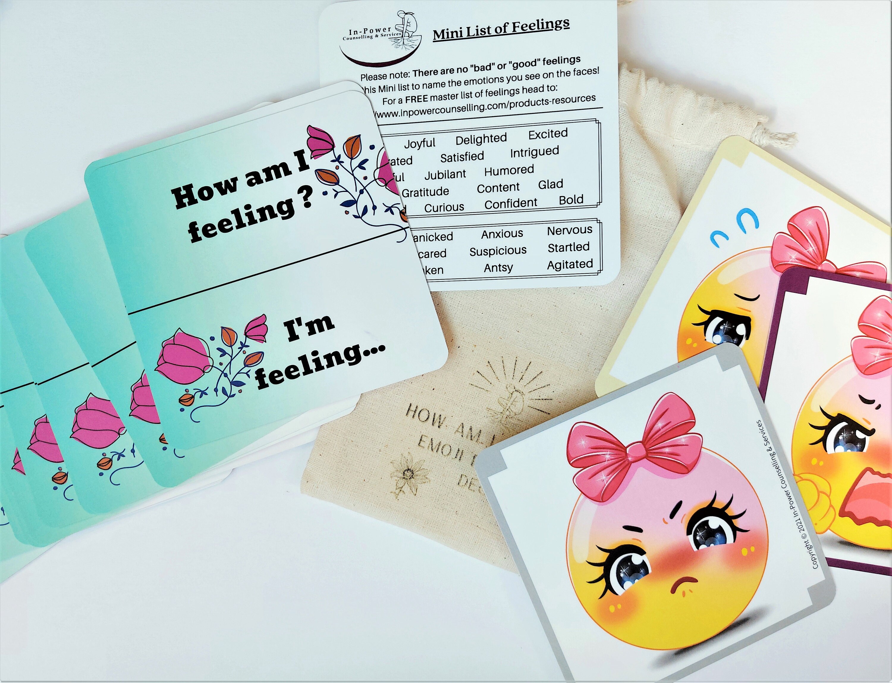 Feelings Cards, How Am I Feeling Emoji Flashcard Deck, for Kids and ...