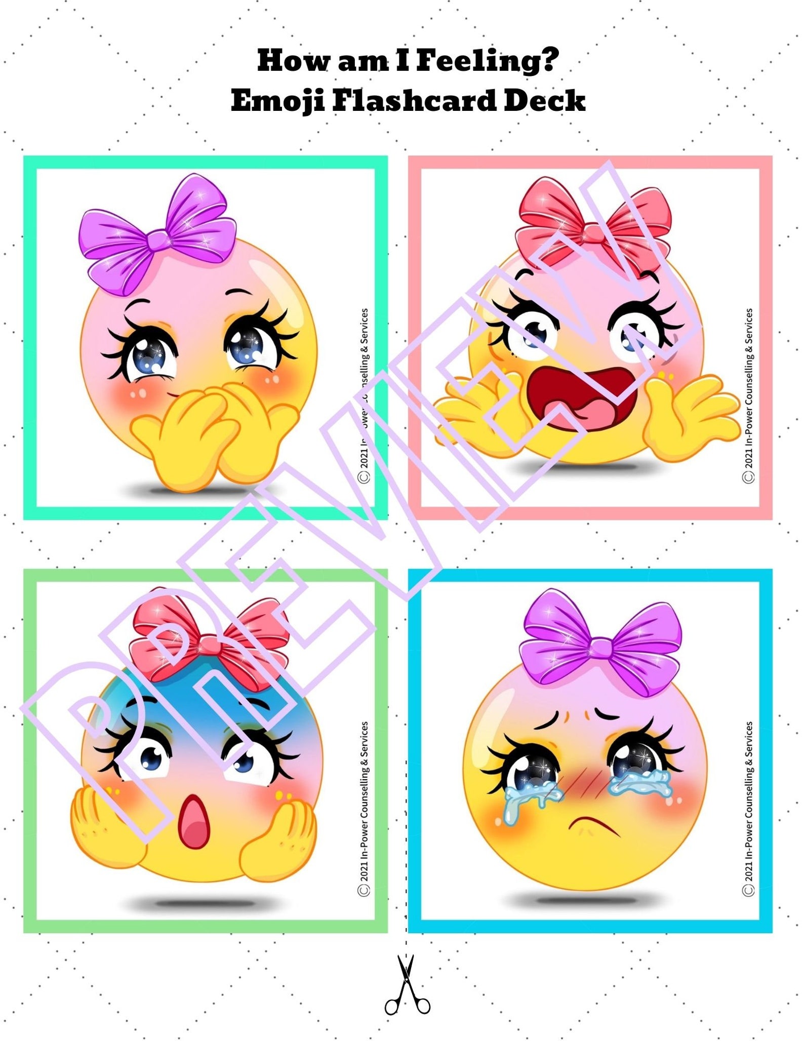 Feeling Cards, Feelings Deck, Emoji Flashcard Deck, Therapy PDF ...