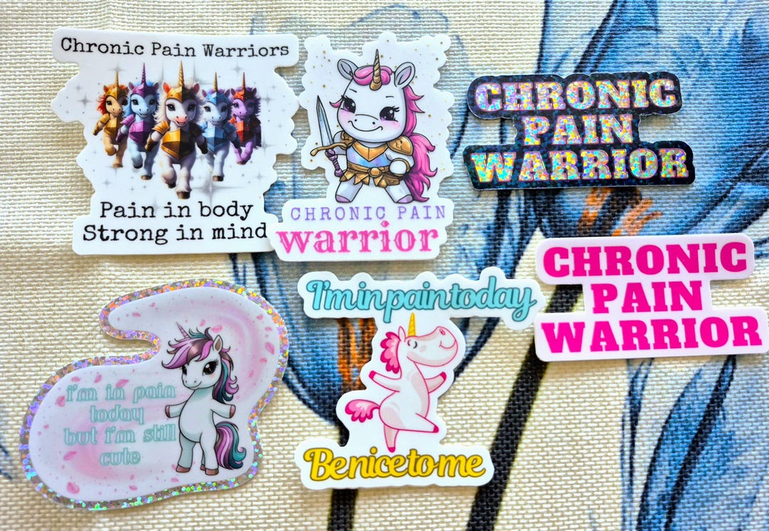 Stickers, 6- Pack Chronic Pain Sticker Pack, Disability Awareness ...