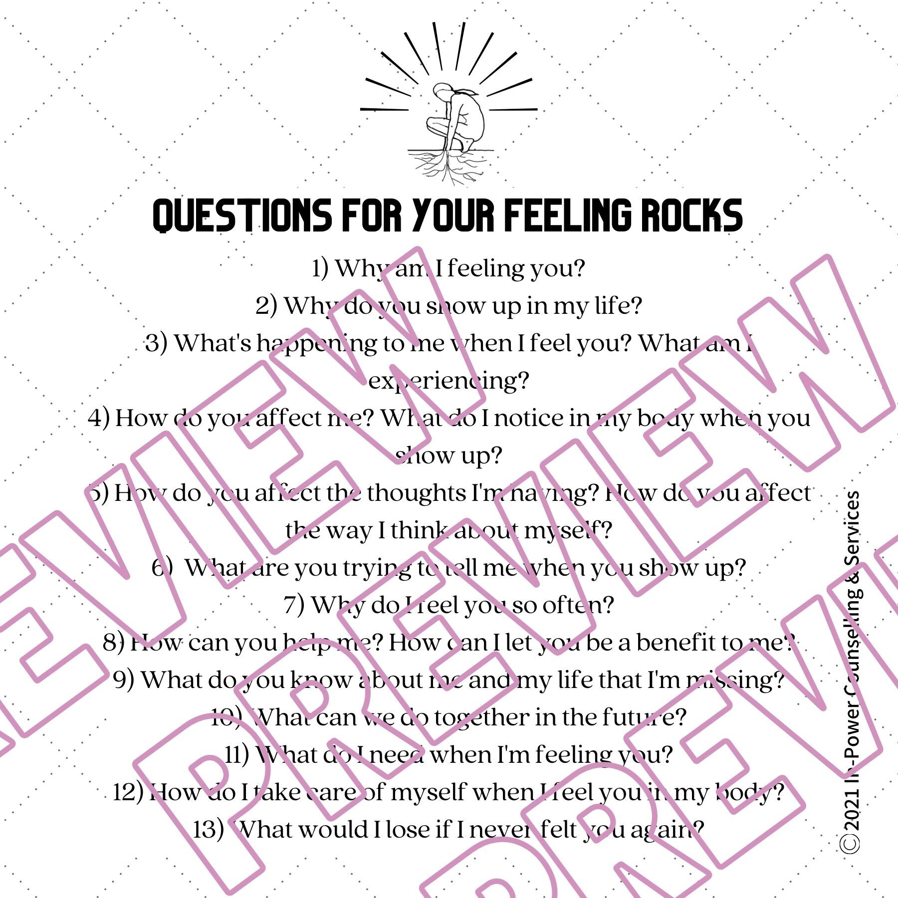 Feeling Rocks, Therapy Tool Kit, Healing Stones, Painted Rocks ...