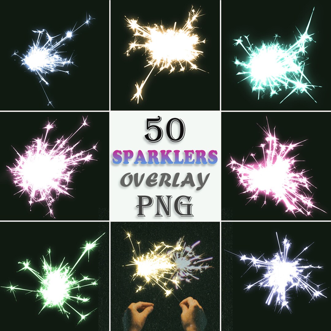 Sparklers PNG Overlay PNG Files Bundle Digital Download - Etsy Australia