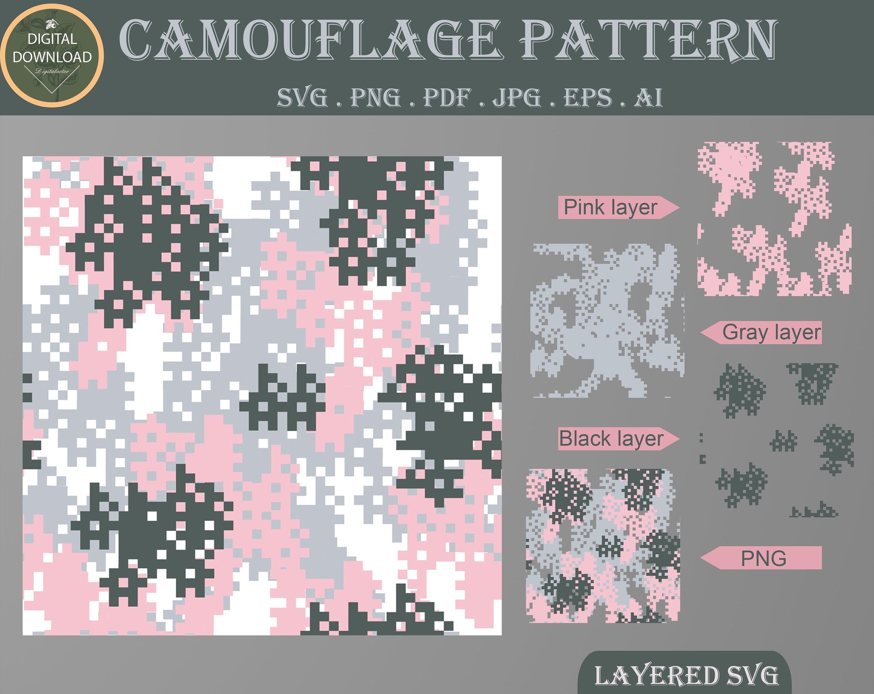 Digital Pink Camo Pattern