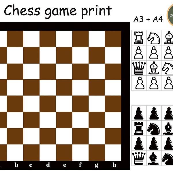 Printable Chess Board - Etsy