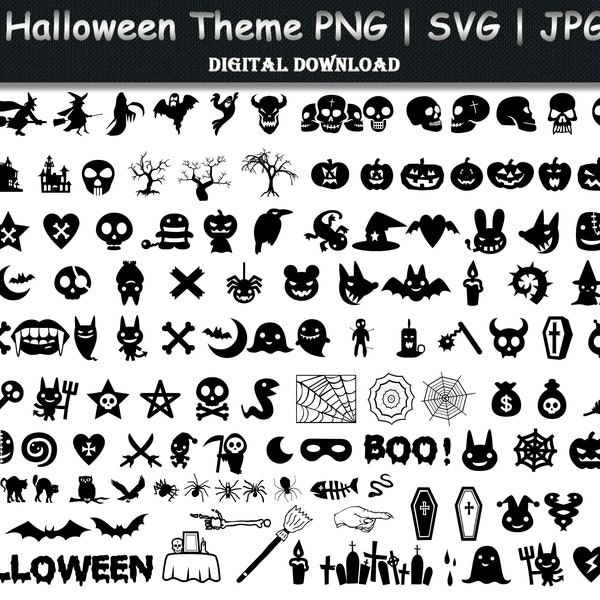 Halloween Elements Svg - Etsy