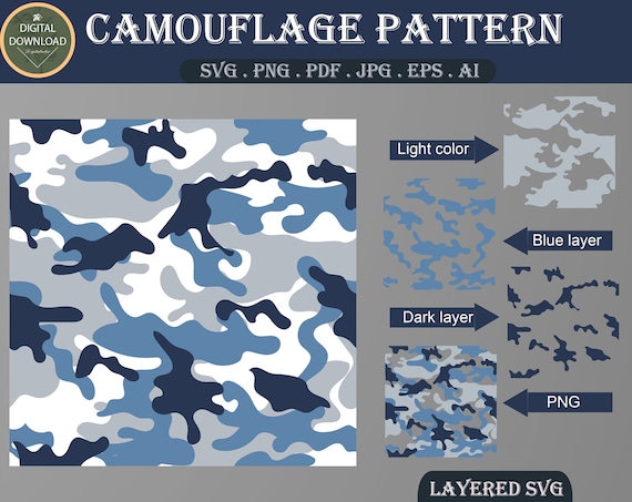 Blue Camo Color