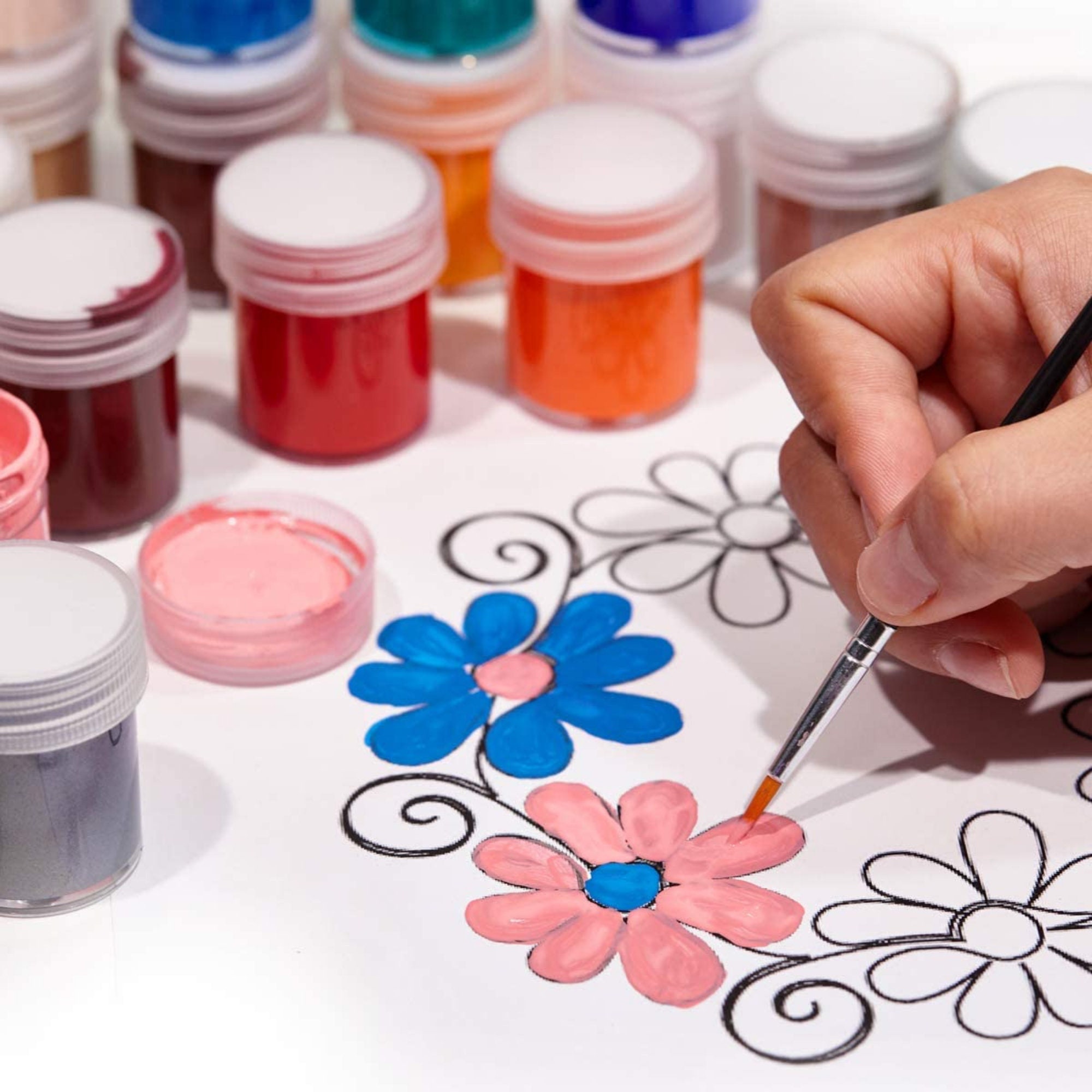 The Best Crafts: Creative Acrylic Paint Set, 24 Basics Colours 15ml ...