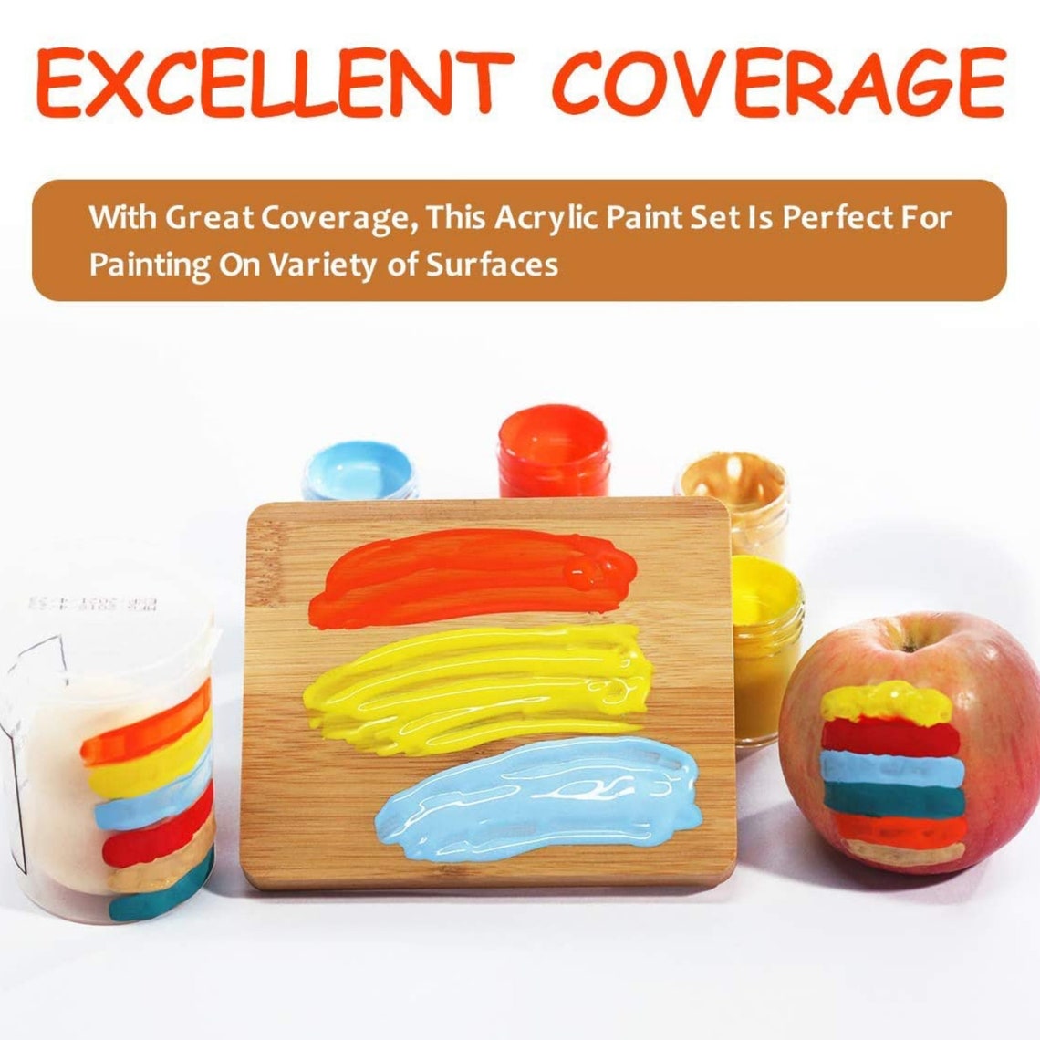The Best Crafts: Creative Acrylic Paint Set, 24 Basics Colours 15ml ...