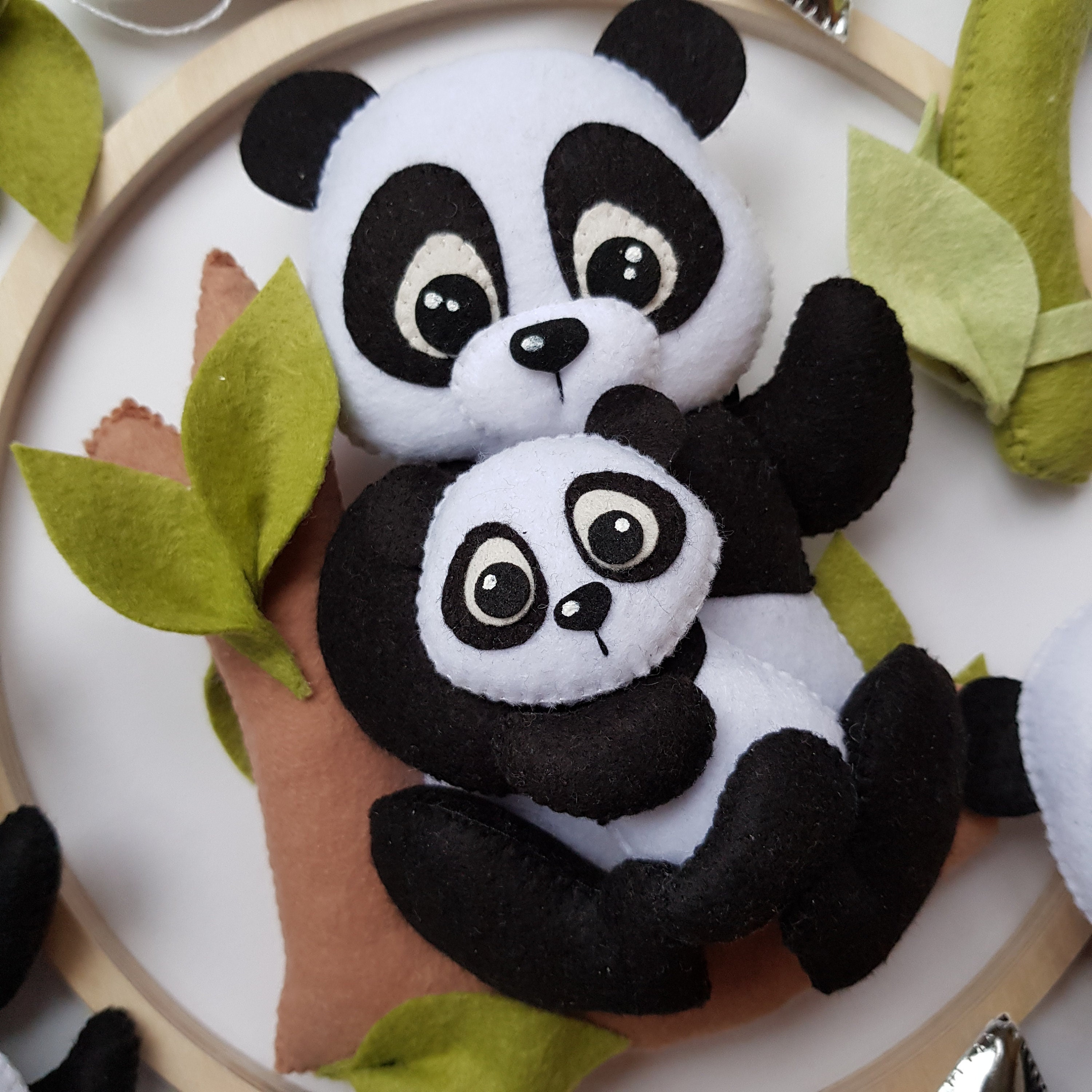 Baby Mobile Carousel in Bed Panda Mobile With Panda Mobile With a Bear ...