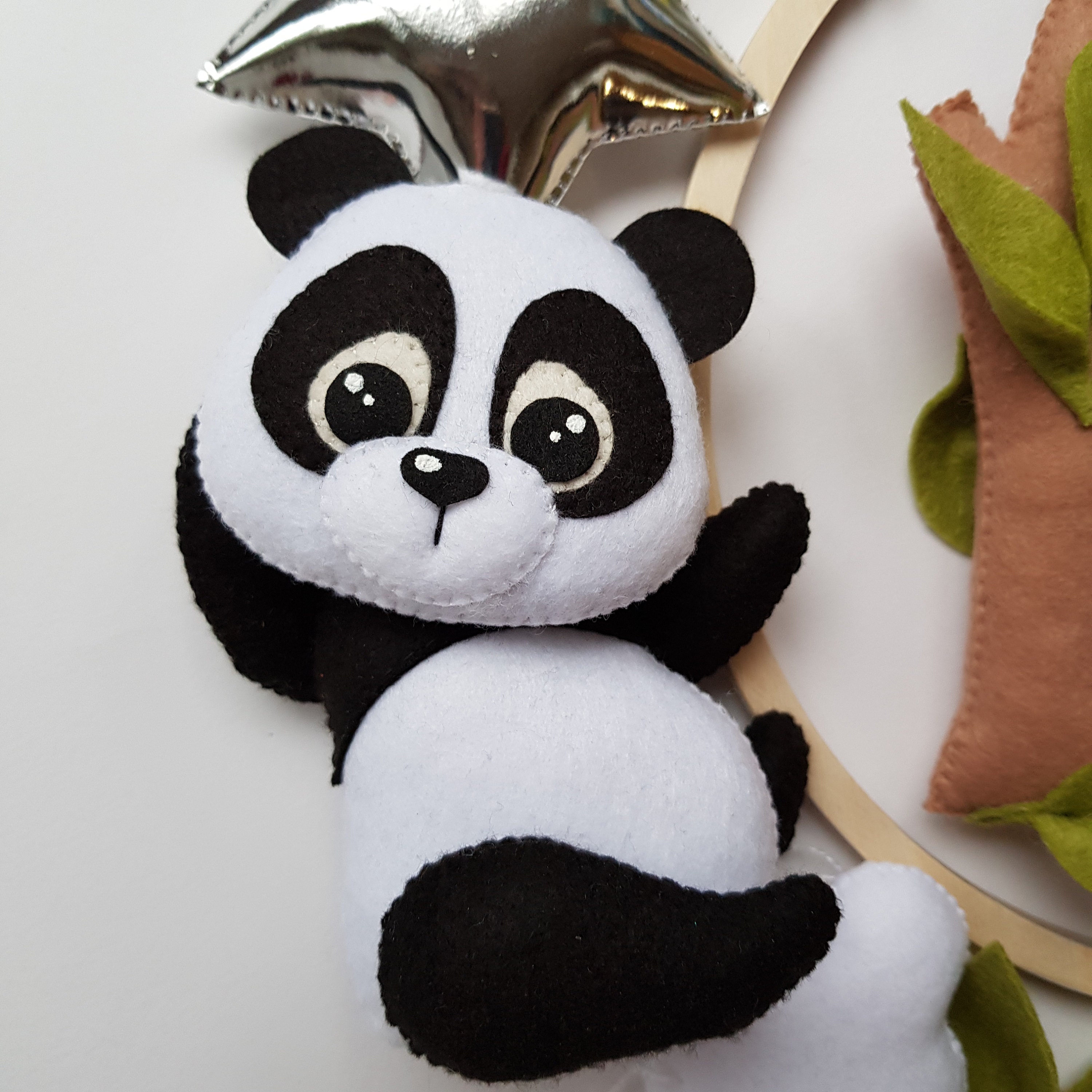 Baby Mobile Carousel in Bed Panda Mobile With Panda Mobile With a Bear ...
