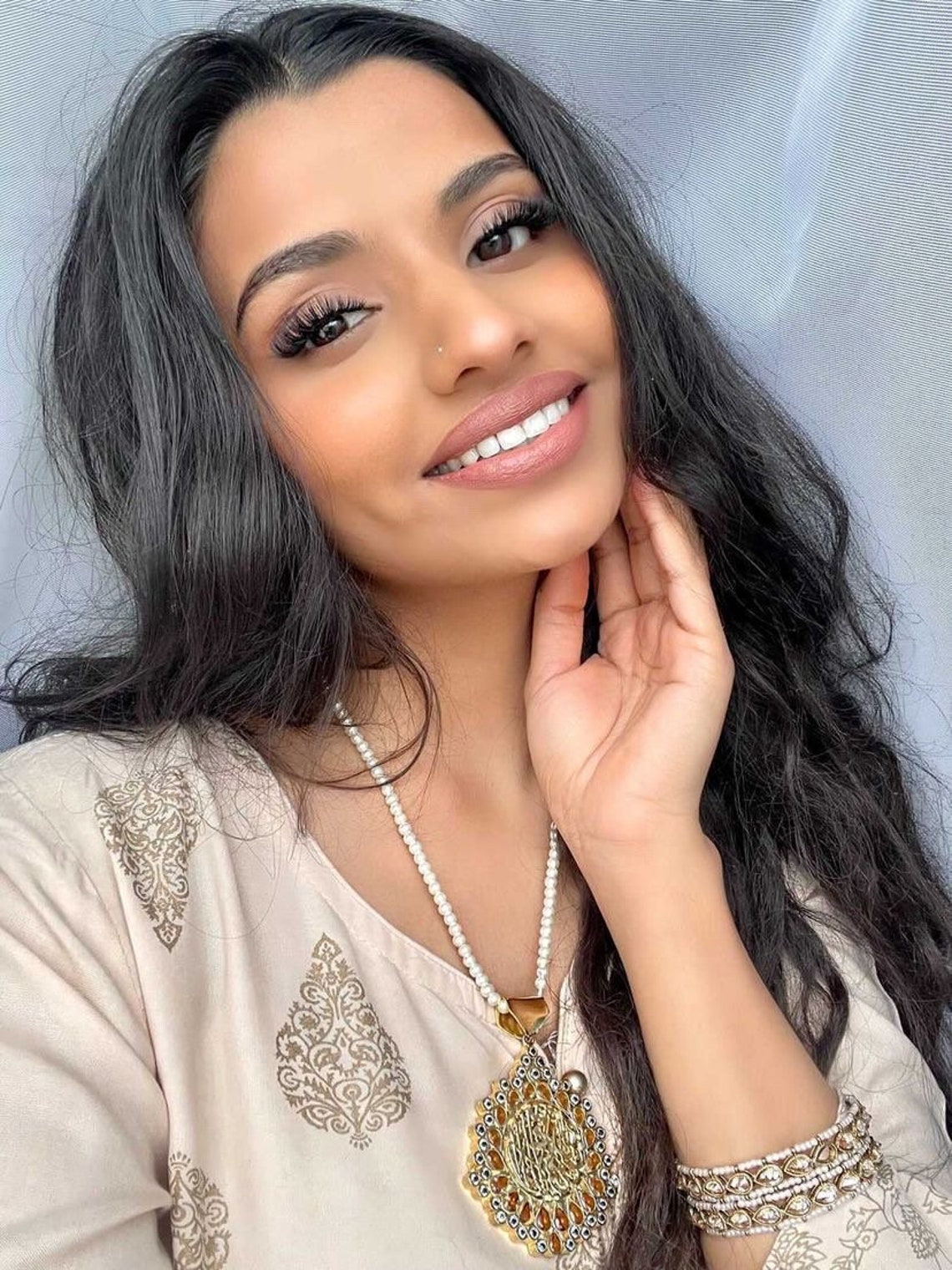 Islamic Necklace Kalima Kundan Necklace in Golden Shahadat Pendant ...