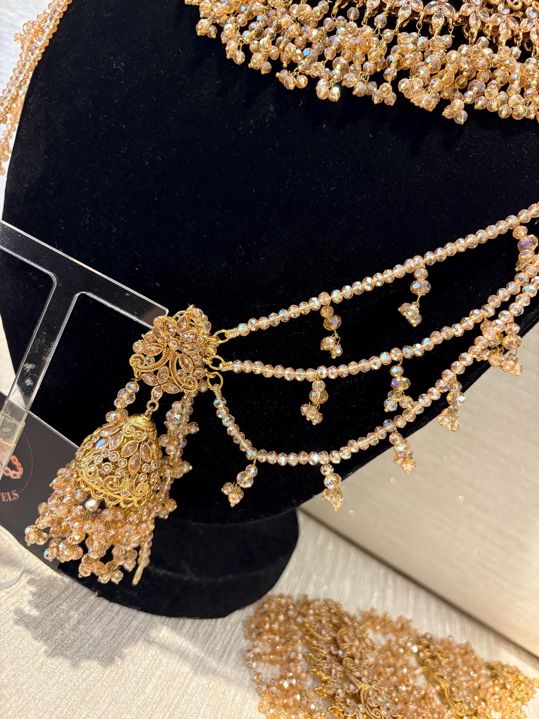 Pakistani Bridal Jewellery Set With Jhumar - Etsy