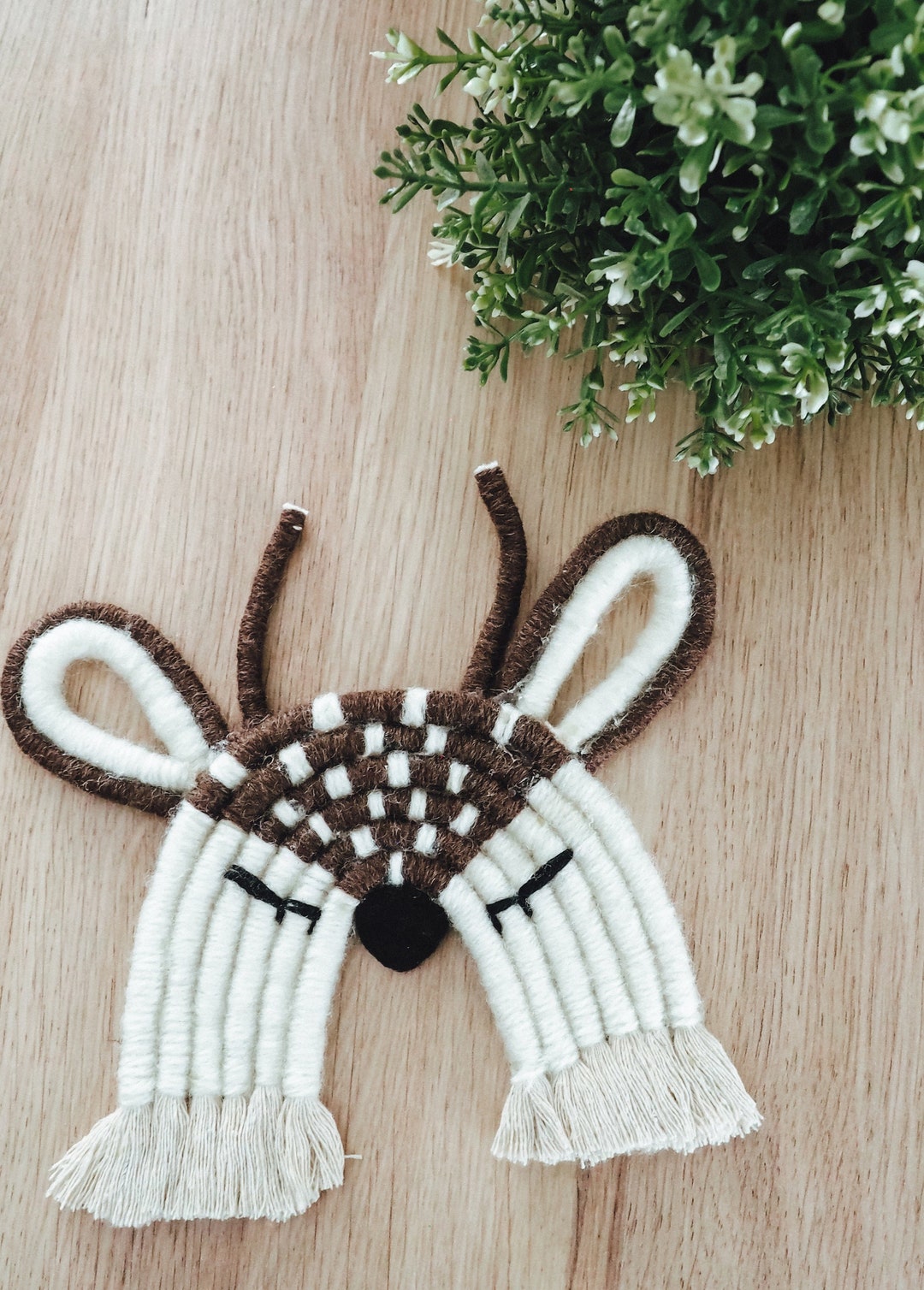 Macramé Deer Rainbow/gift Idea / Birth Baby / Baby Shower /wall Hanging ...