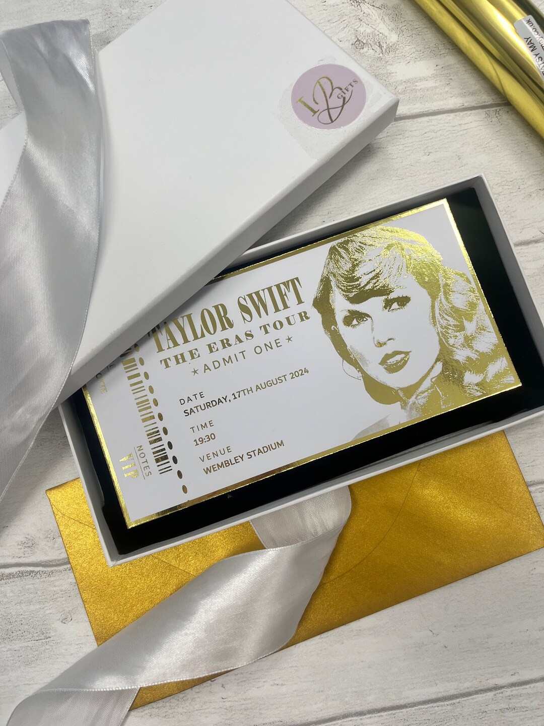 Concert Ticket Gift, Custom Foil Ticket, Tour Souvenir, Birthday ...