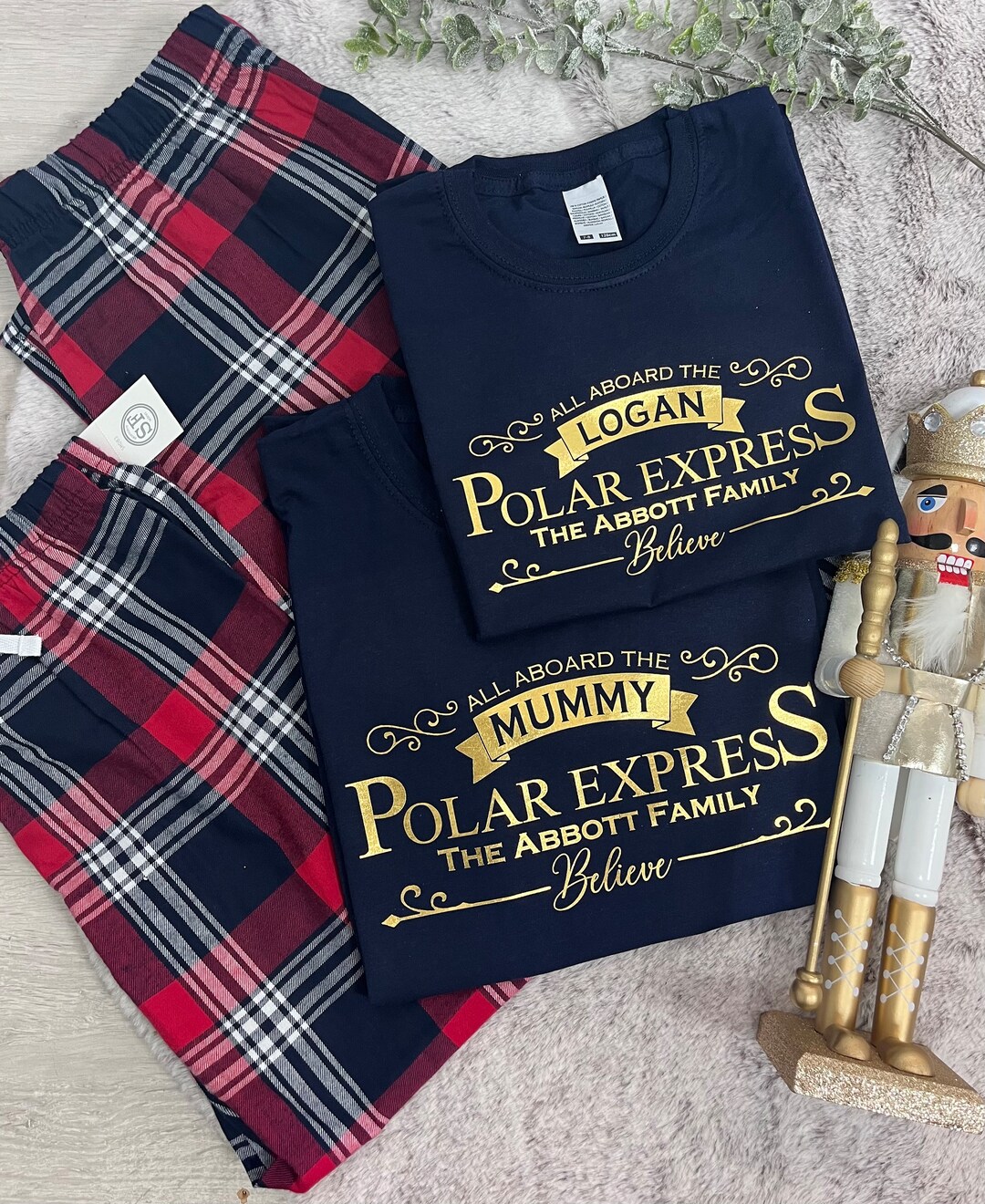 Polar Express Matching Family Christmas Pyjamas, XXL Pyjamas, Christmas ...