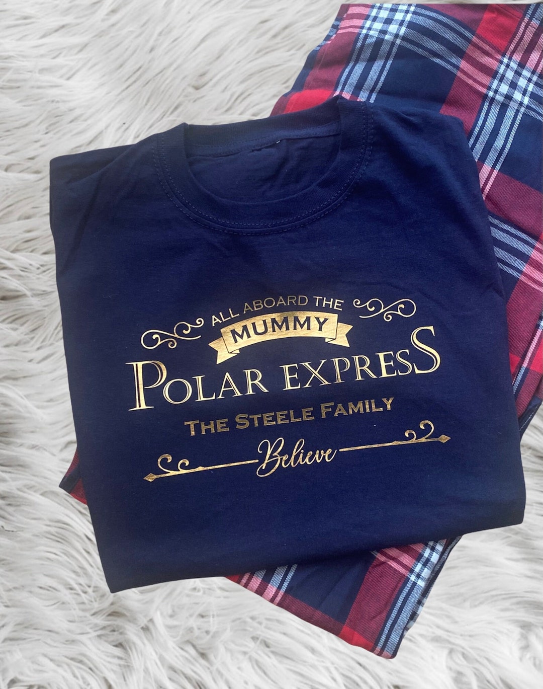 Polar Express Matching Family Christmas Pyjamas XXL Pyjamas - Etsy