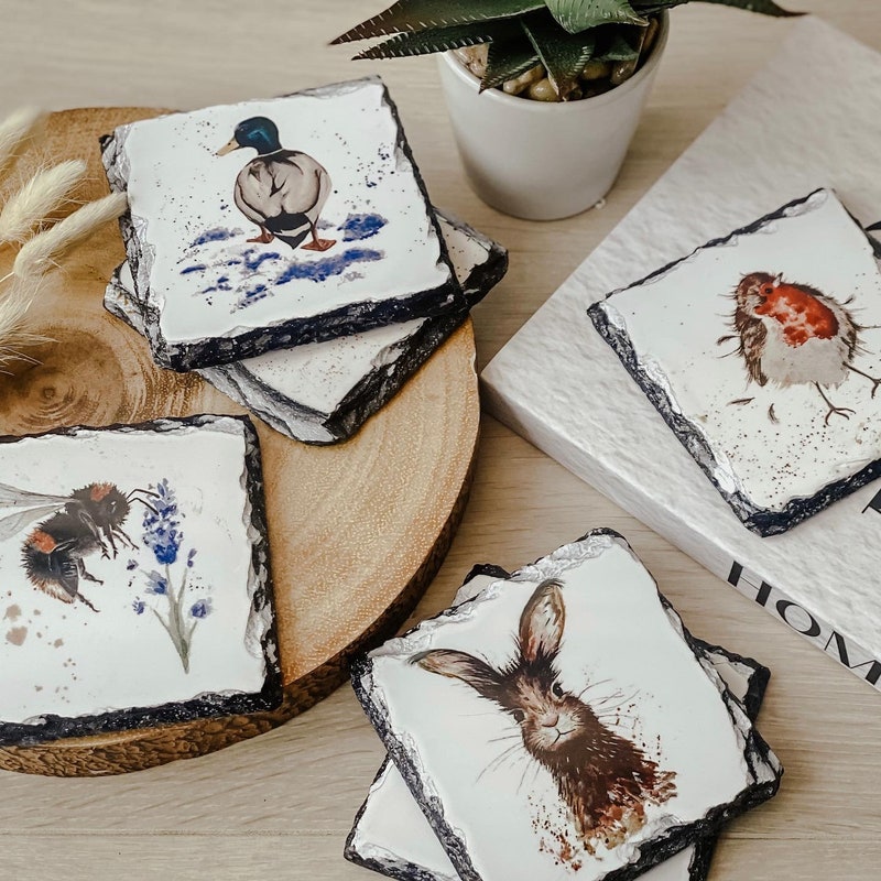 Slate Coasters - Etsy