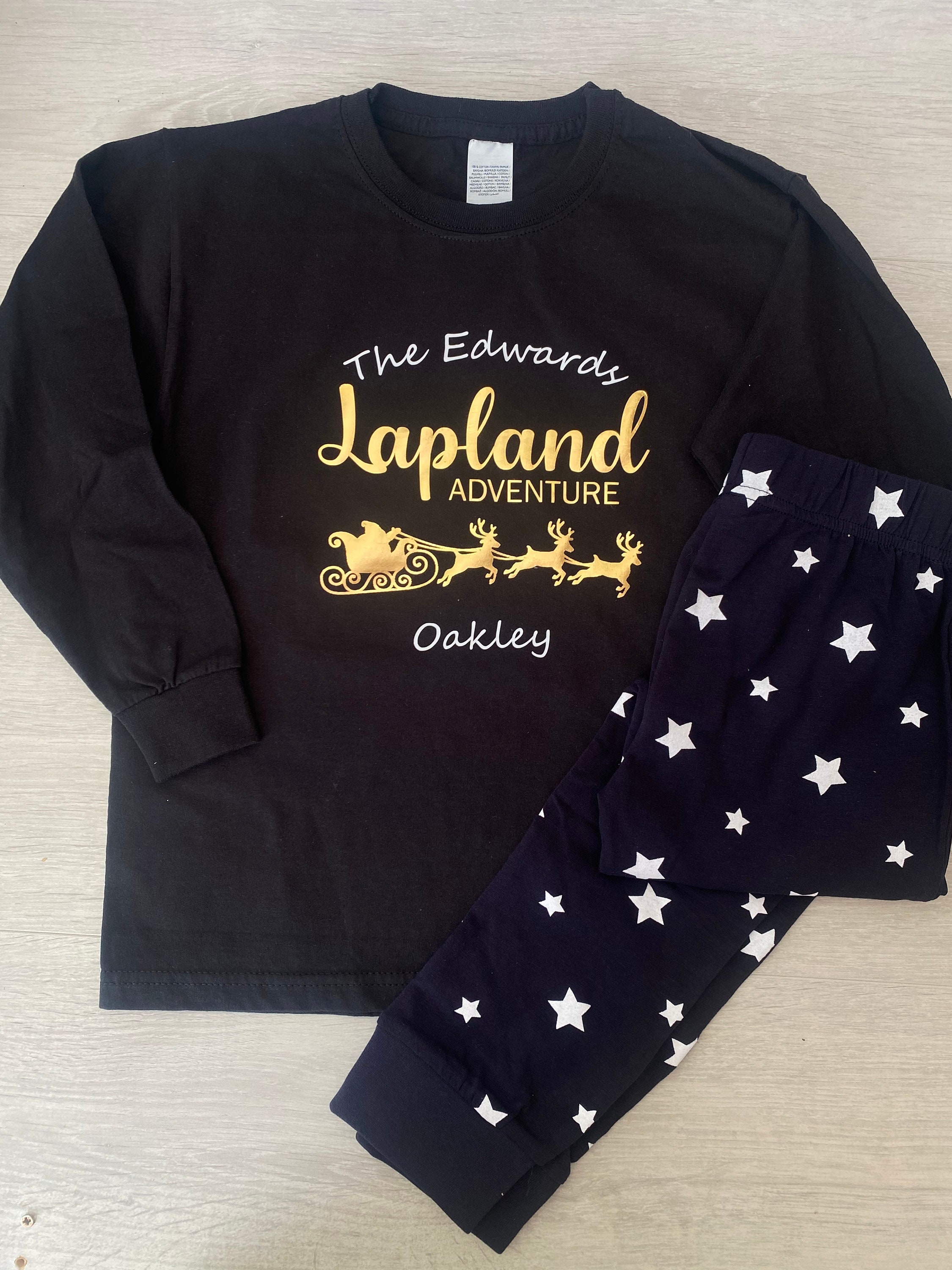 Personalised Lapland Family Christmas Pyjamas Christmas Eve - Etsy UK
