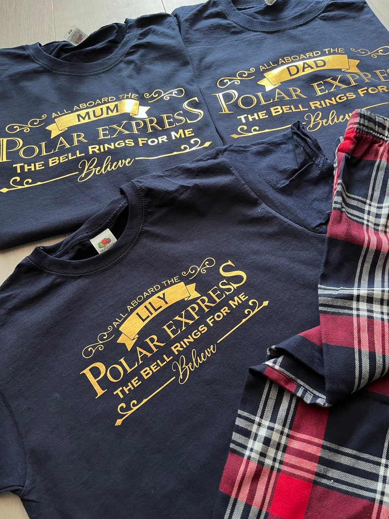 Polar Express Matching Family Christmas Pyjamas XXL Pyjamas - Etsy