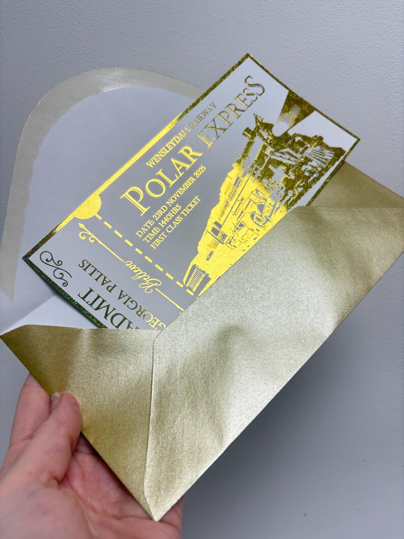 Christmas Polar Express Ticket, Surprise Christmas Gift, All Aboard - Etsy