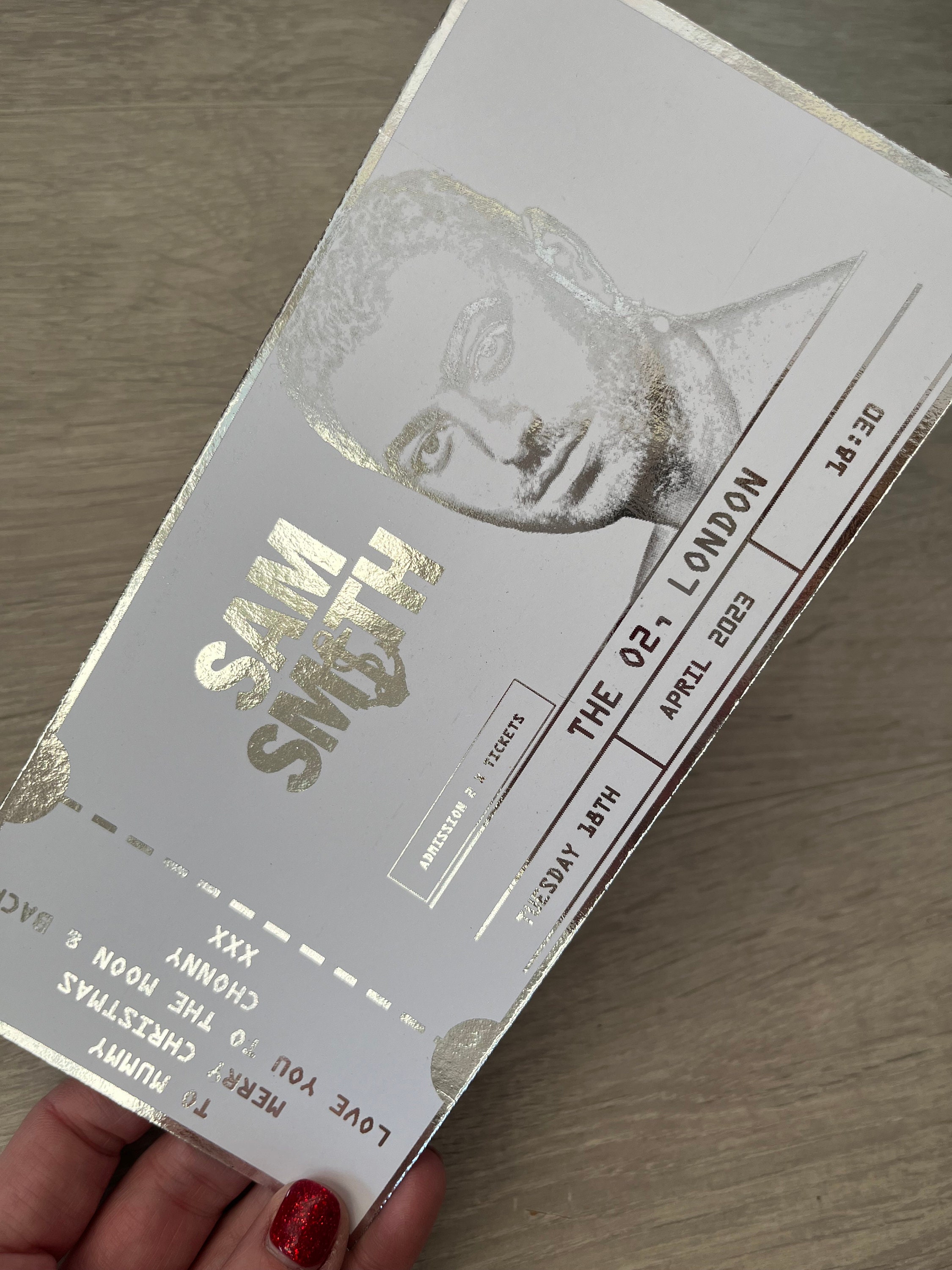 Foil Concert Ticket Personalised Fake Ticket Birthday - Etsy UK