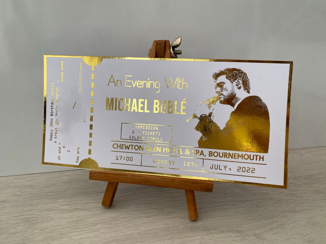 Foil Concert Ticket Personalised Fake Ticket Birthday - Etsy UK