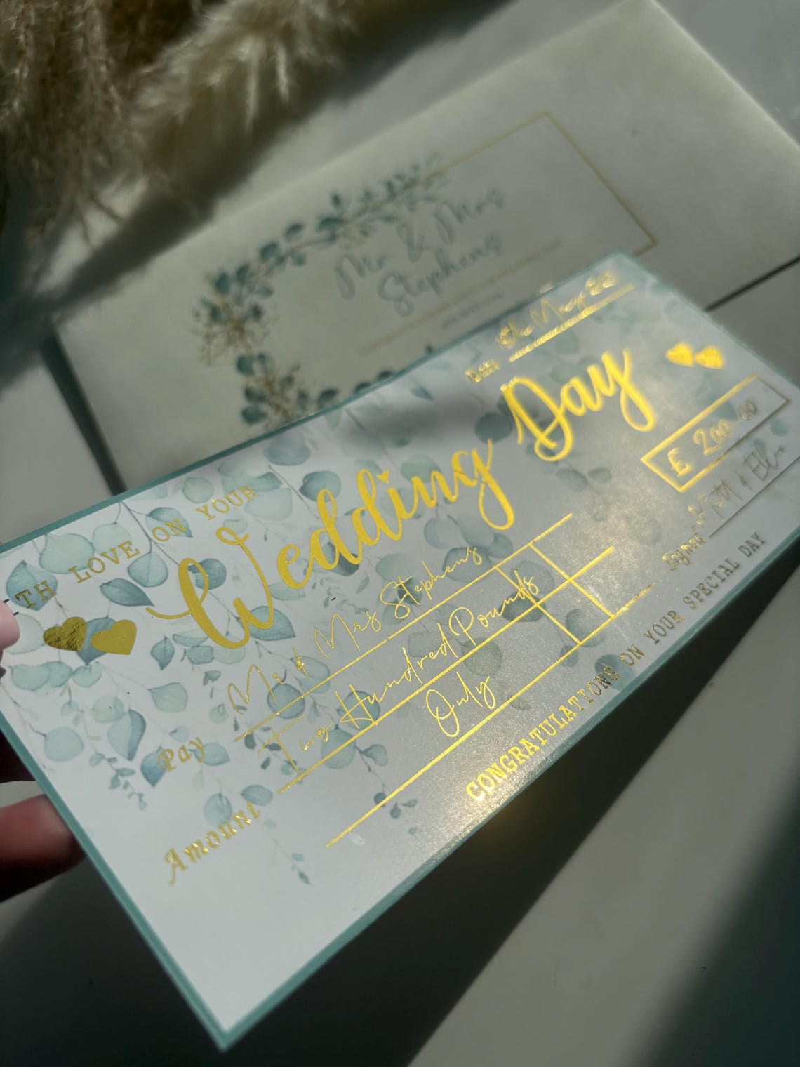 Wedding Money Wallet, Cash Gift Envelope, Cheque Wedding Gift for ...