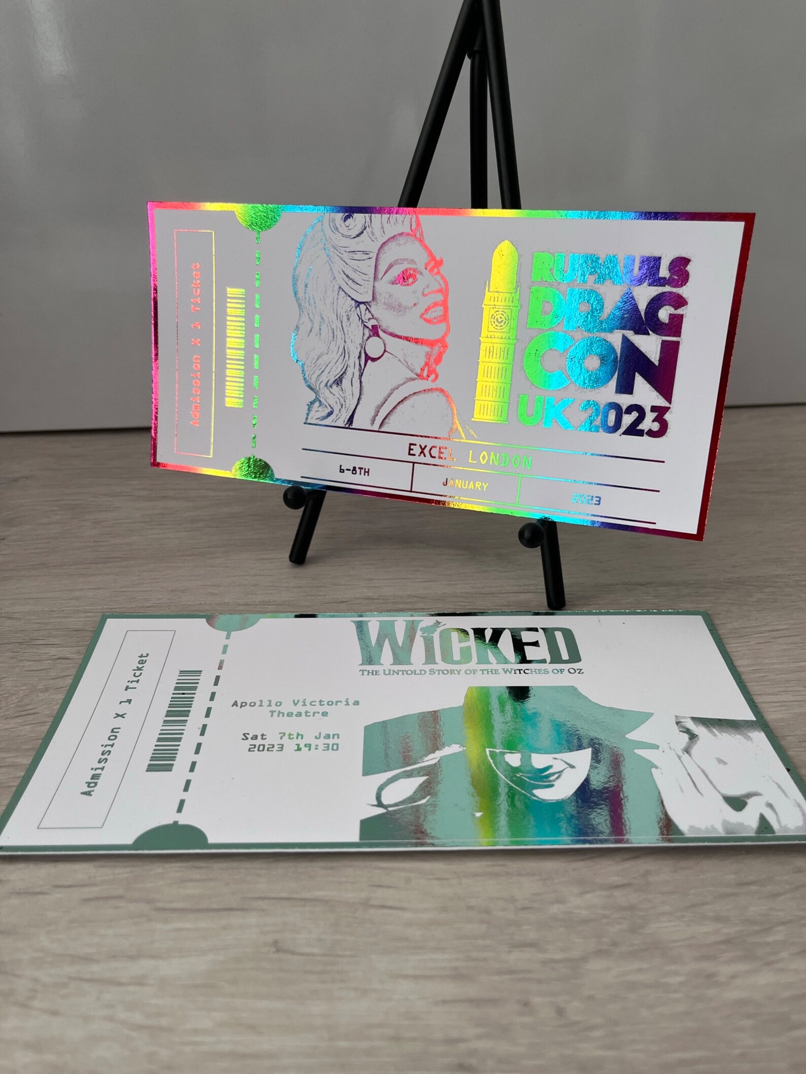 Foiled Theatre Ticket, Event, Theatre, Boarding Pass, Personalised Gift ...