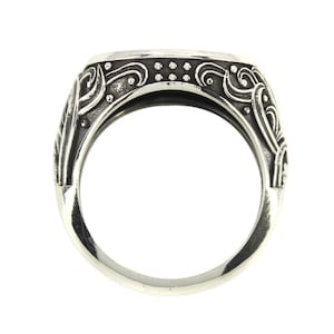 Initial Letter Men Rings, Men's Wedding Ring, Family Signet Man Ring ...