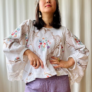 A Piece of Passion Angel Wings Tunic Repurposed From Hand Embroidered ...