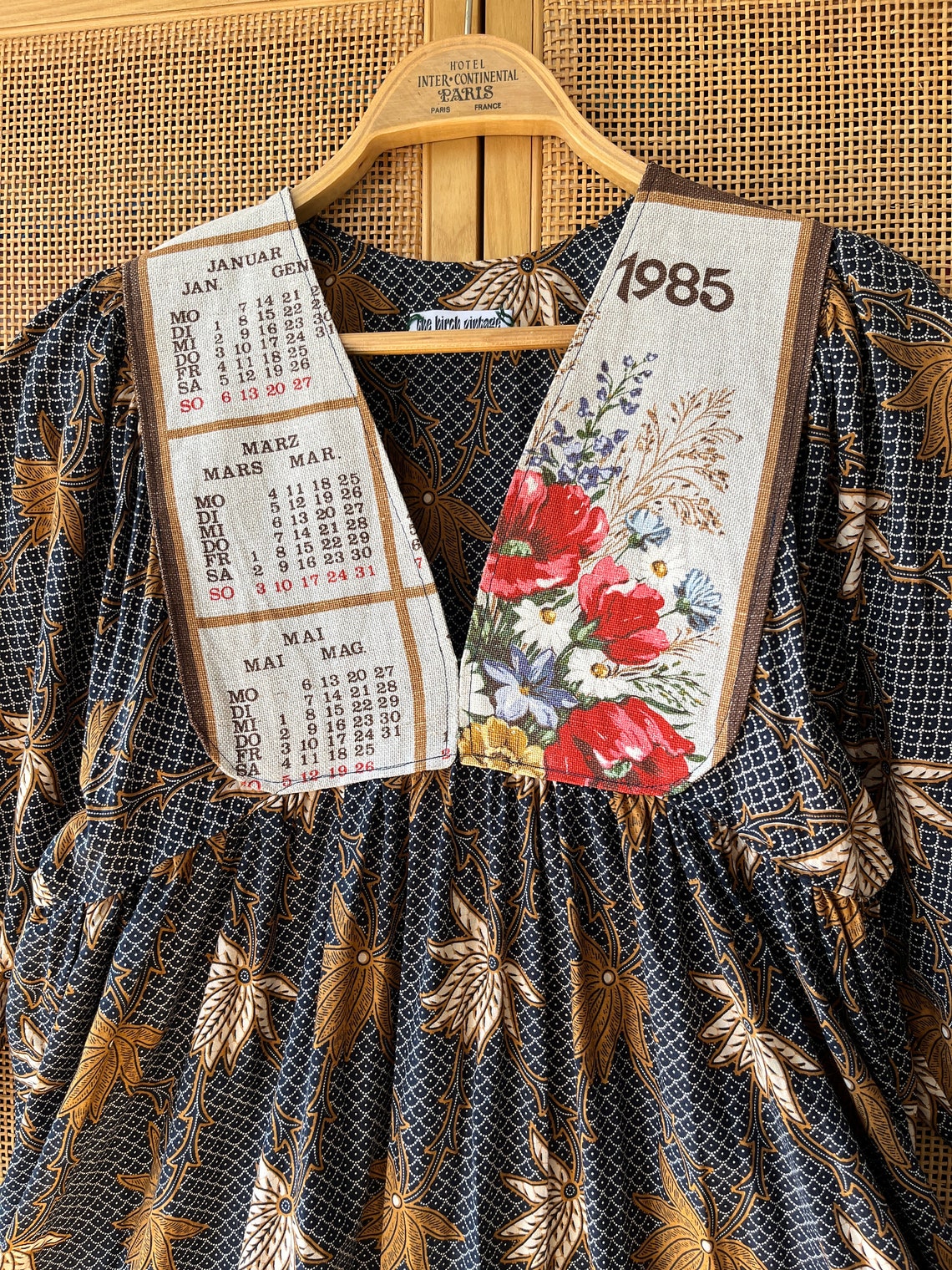 A Piece of Passion - Repurposed 1985 Calendar Linen and Vintage Batik ...