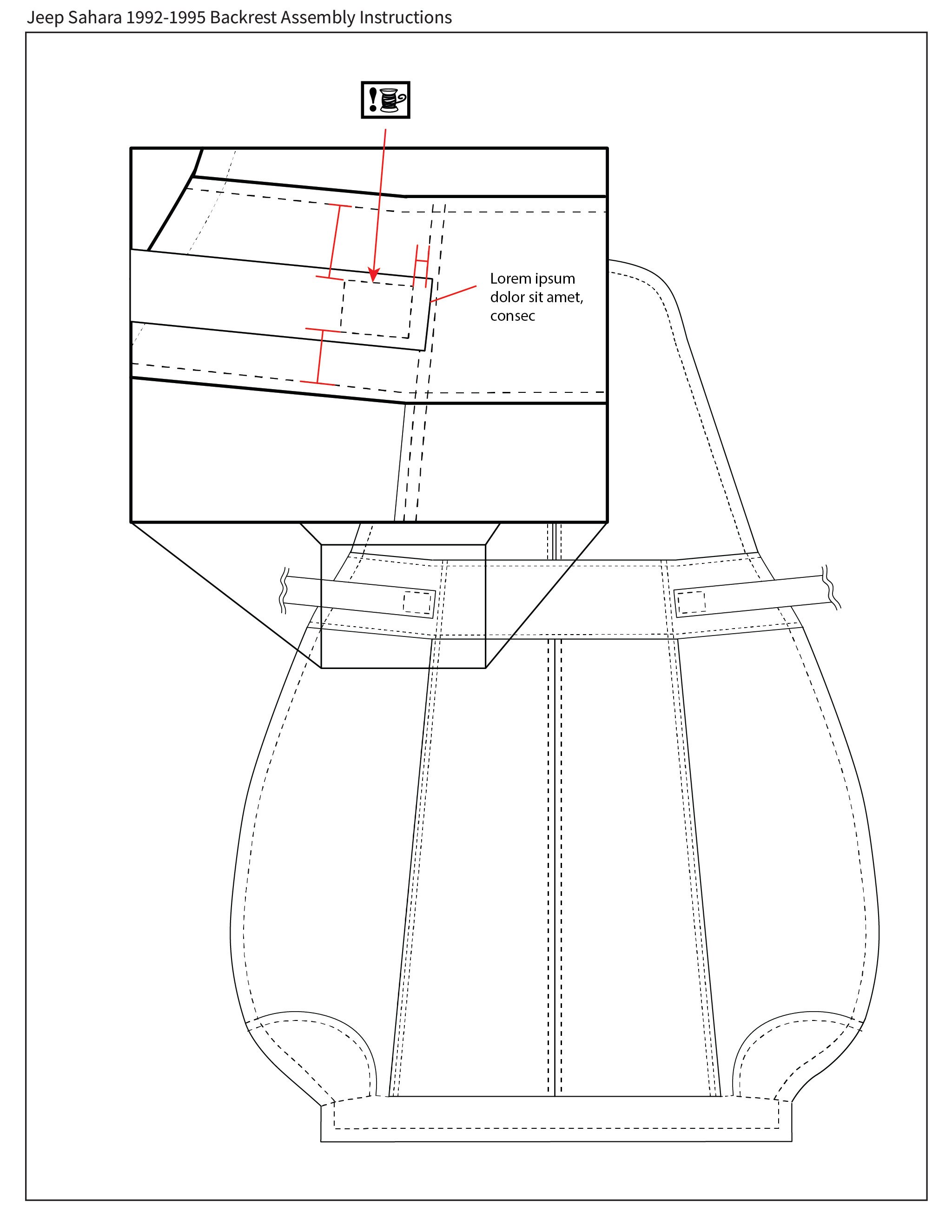 Jeep YJ Sahara Trim (92-95) Backrest Manual /w Digital Pattern - Etsy