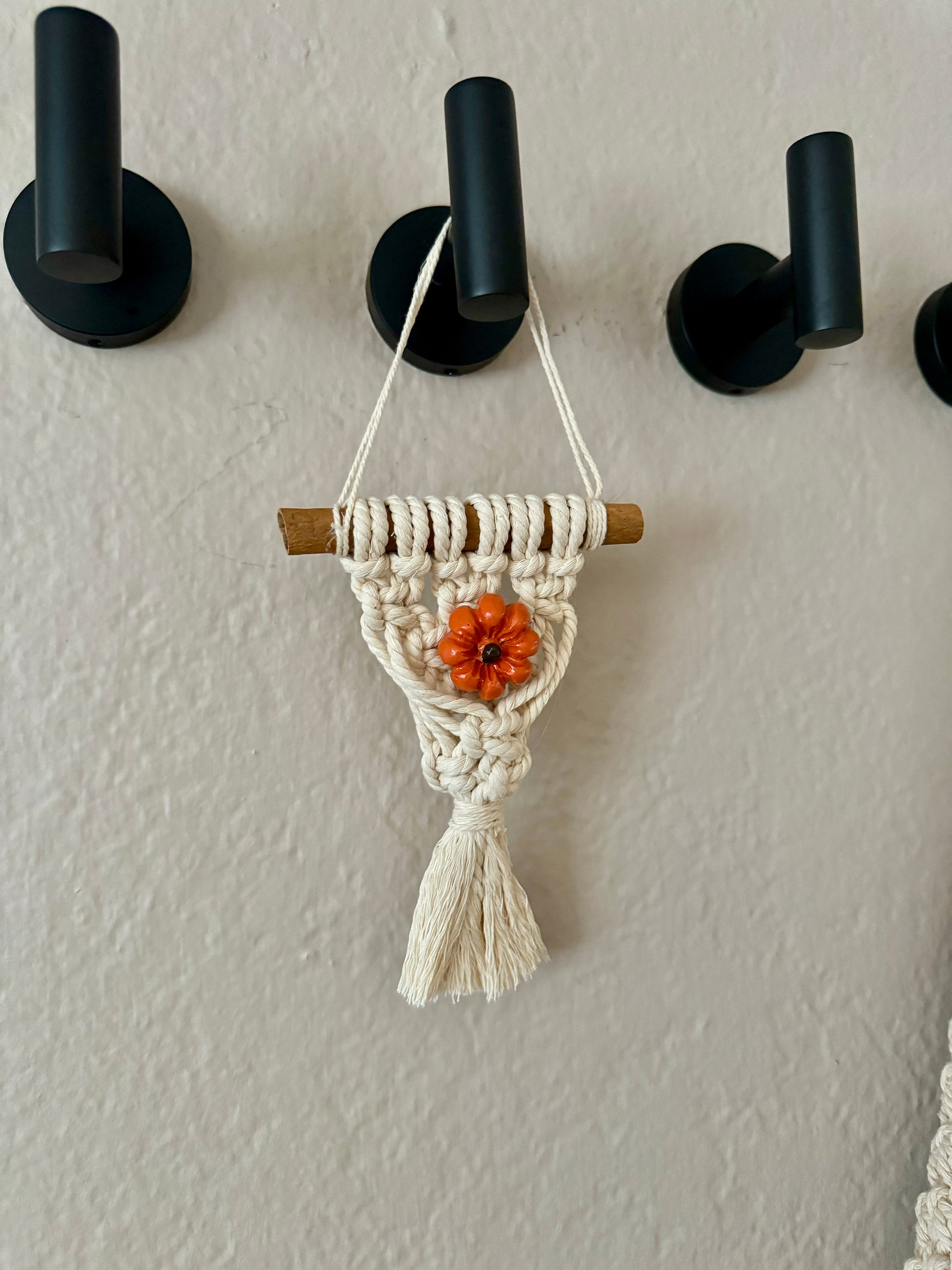 Macrame Pumpkin Car Charm: Boho Fall Decor - Etsy