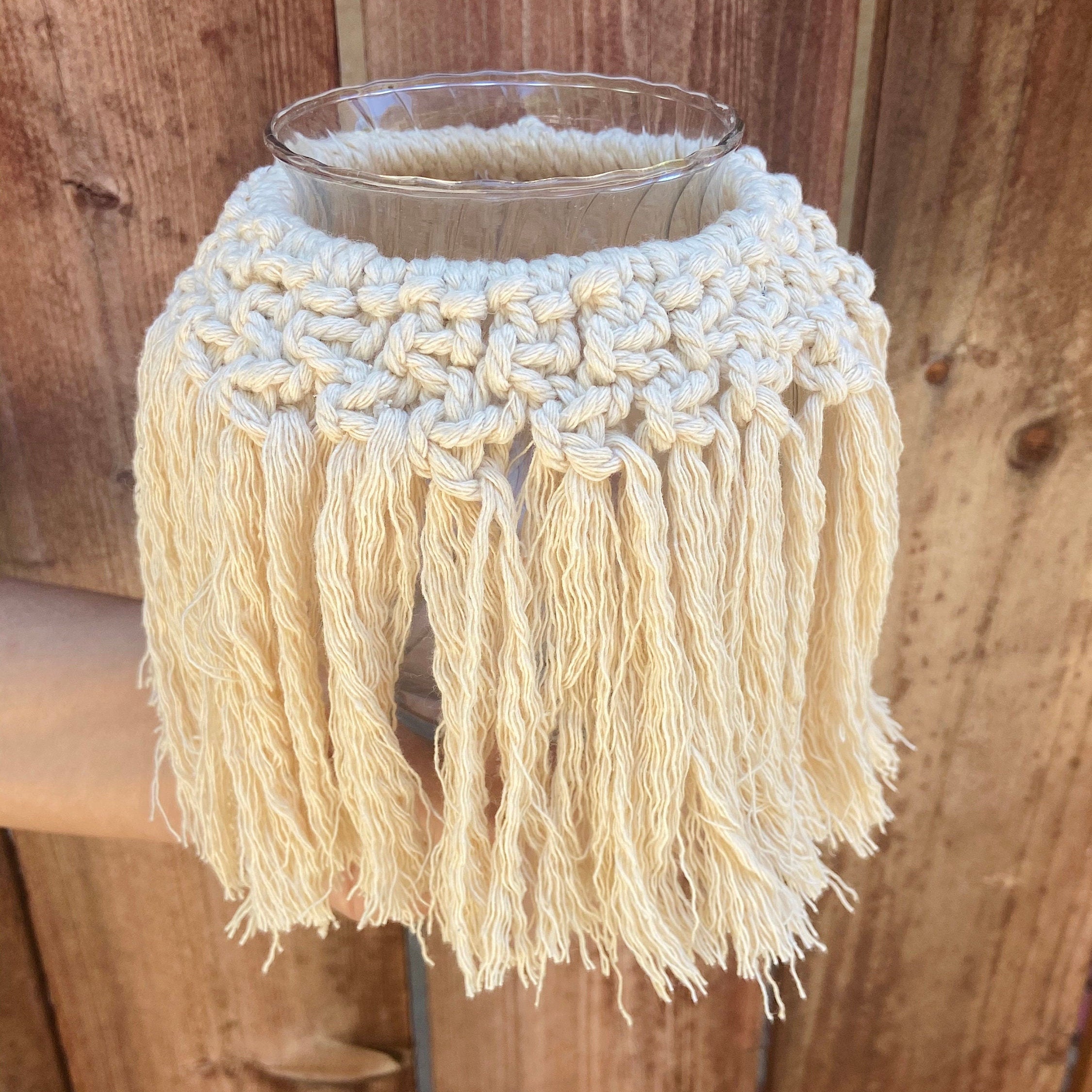 Macramé Jar Cover | Etsy