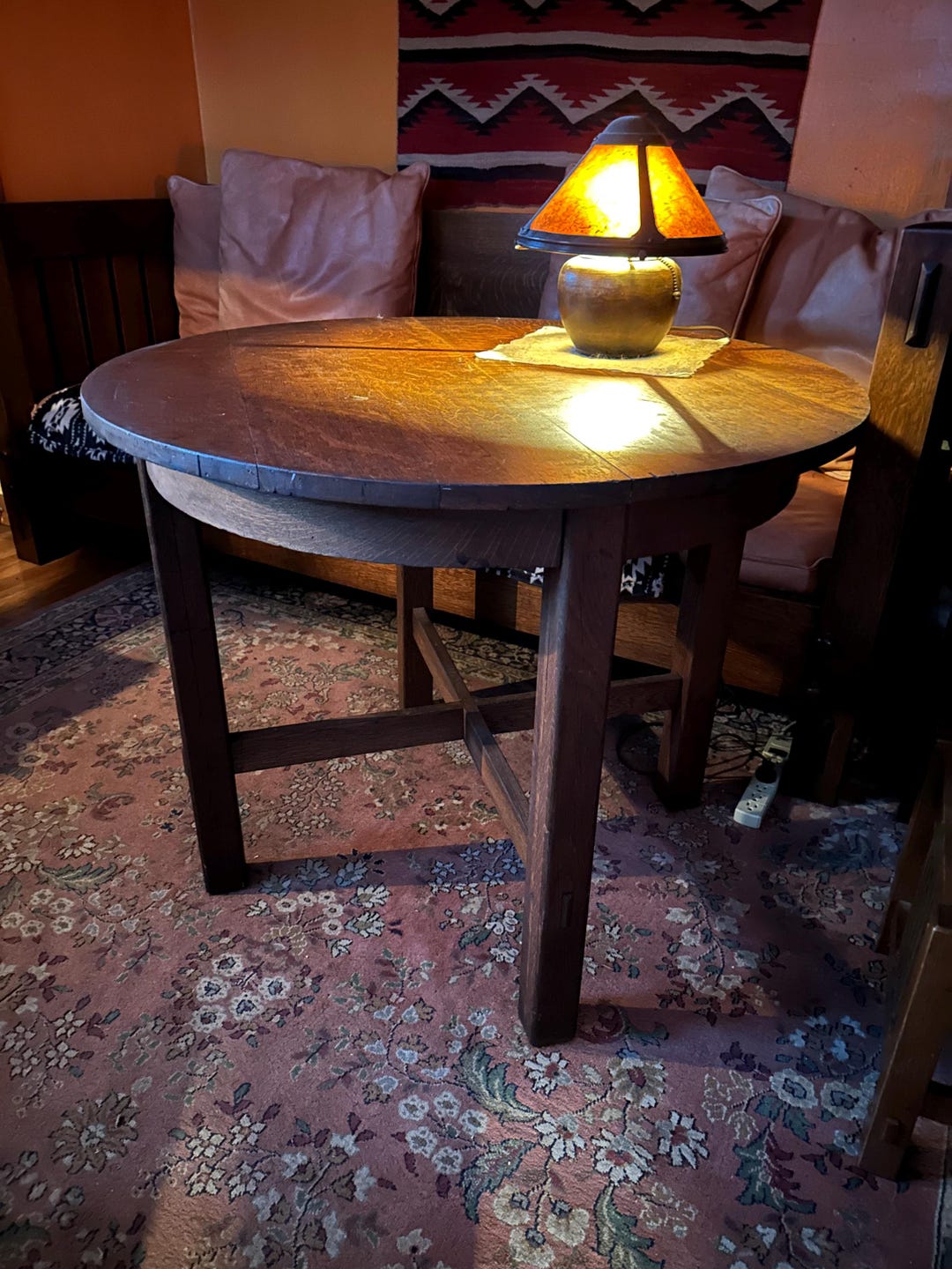Round Quarter Sawn Oak Lamp Table L & JG Stickley - Etsy