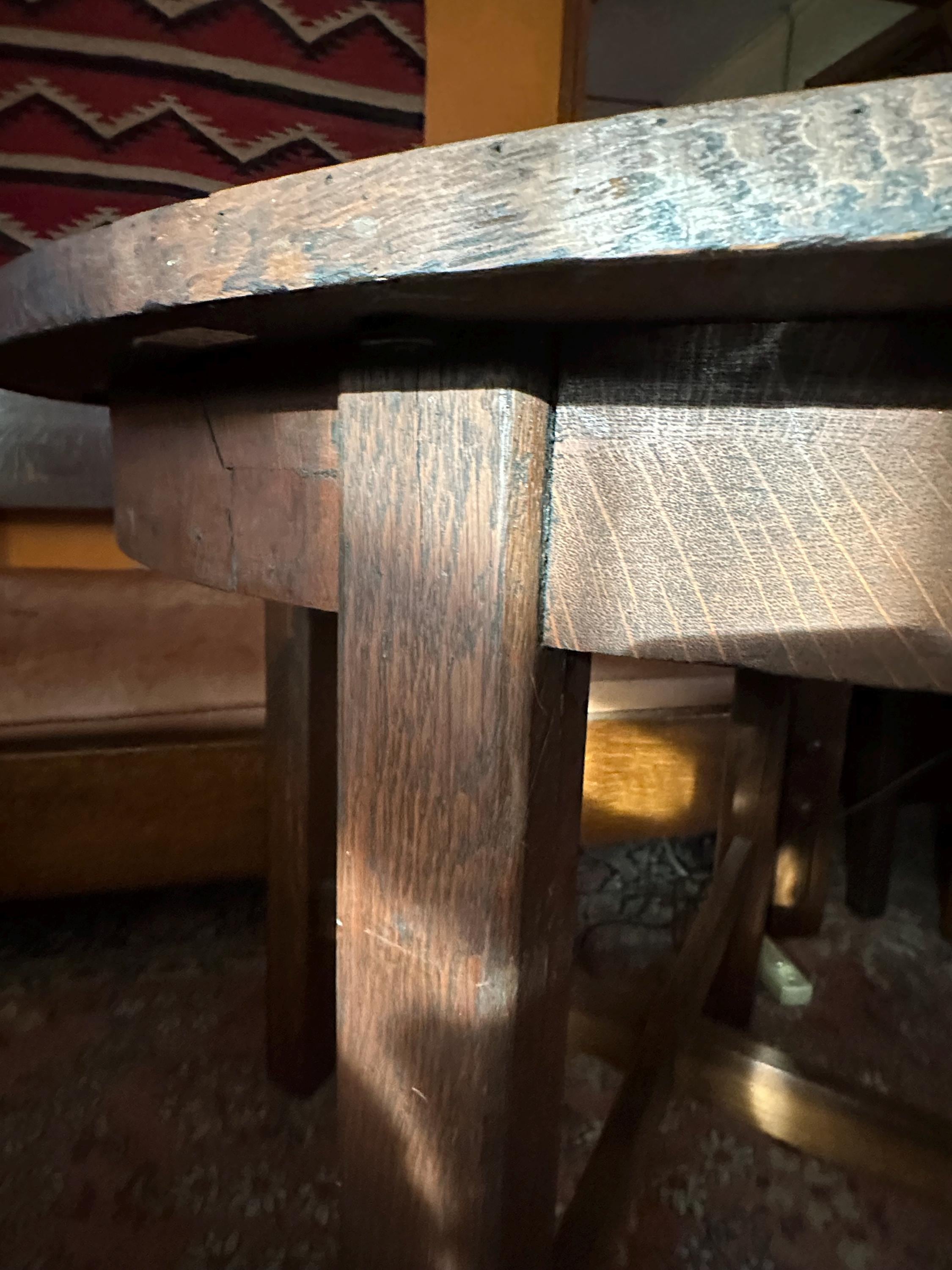 Round Quarter Sawn Oak Lamp Table L & JG Stickley - Etsy