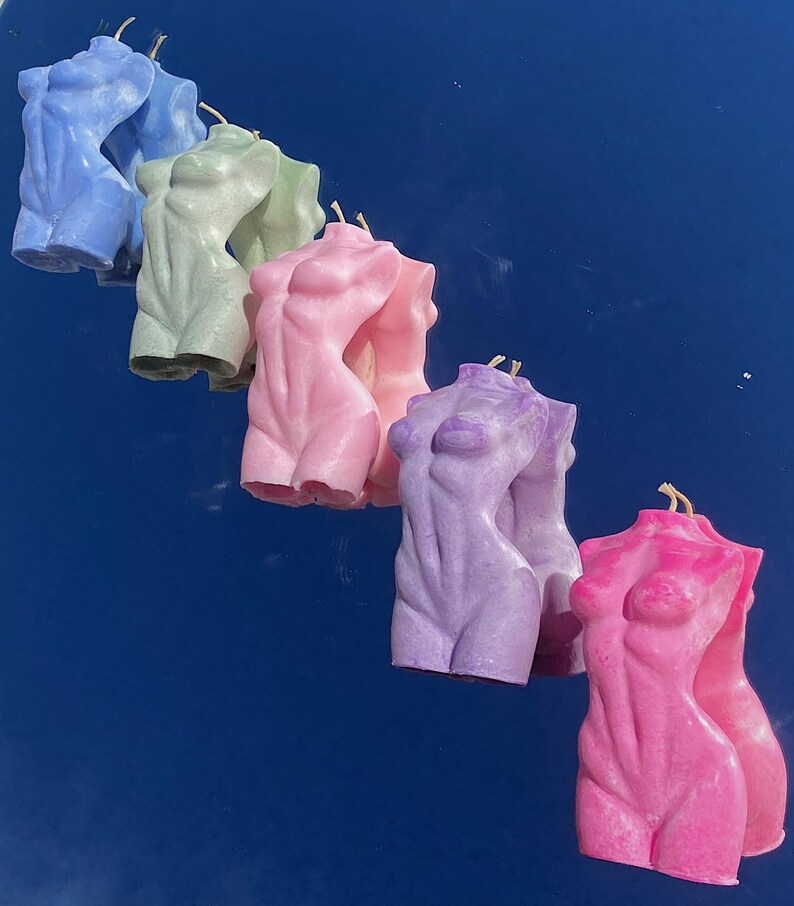 2 Soy Wax Female Body Candles Set - Etsy