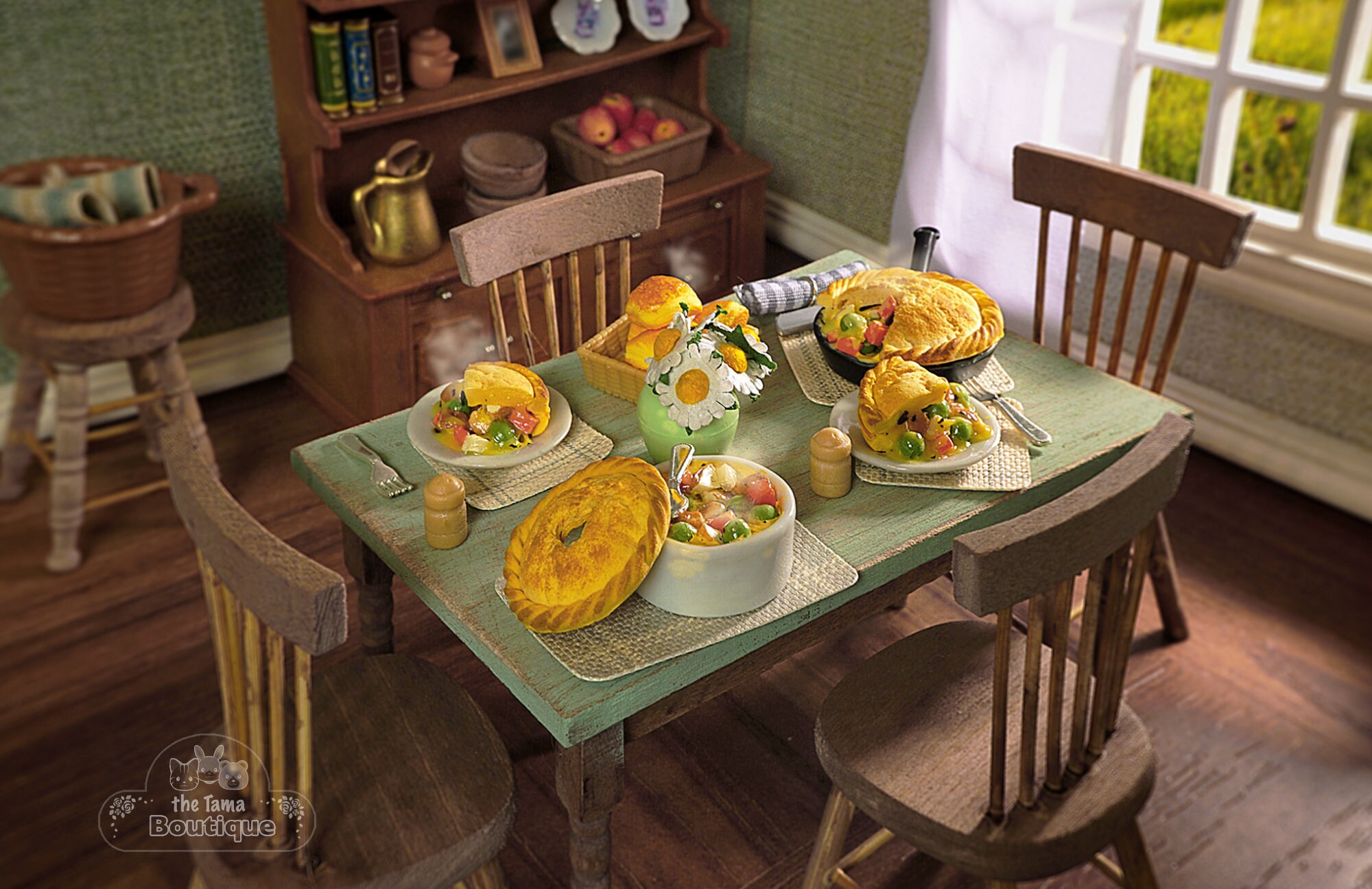 1:12 Dollhouse Miniature Calico Critters Food Vegetable Pot Pies - Etsy