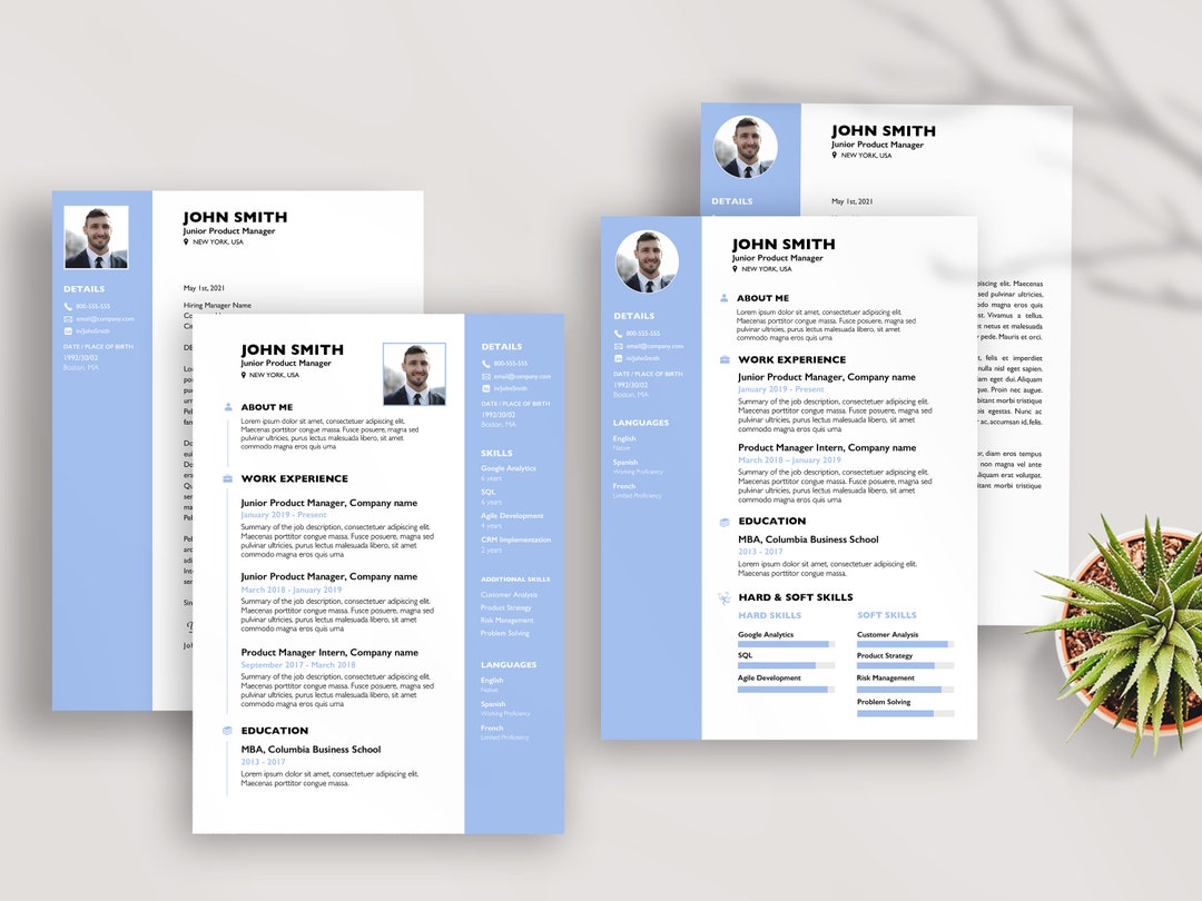 Resume Template Resume Word Template CV Template - Etsy Ireland