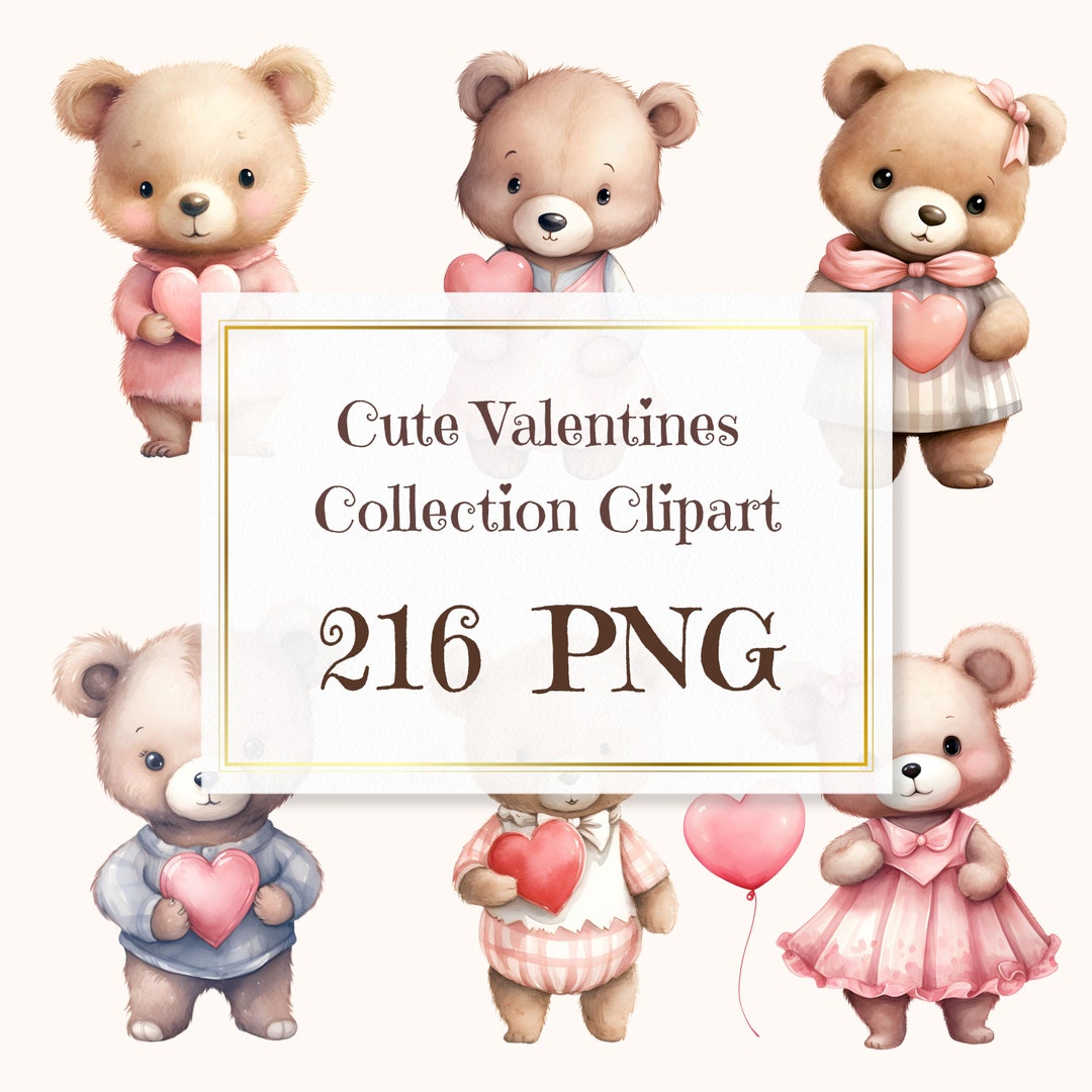 Cute Valentine's Day Clipart Collection - Love Bears, Heart ...