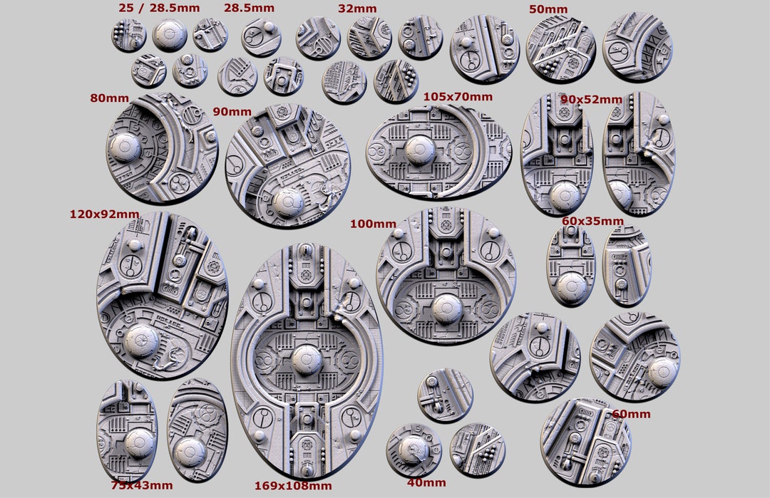 Xenos City (B) Bases - Txarli Factory 2, 25mm, 28.5, 32, 40, 60, 80, 90 ...