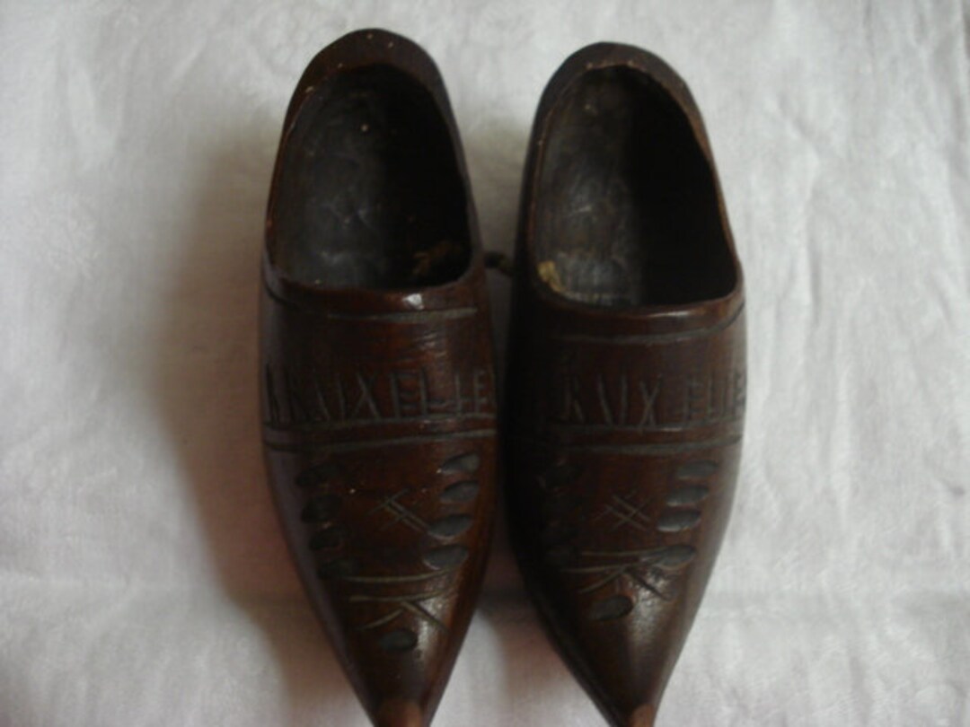 Vintage Pair of Wooden Miniature Clogs Advertising Bruxelles - Etsy