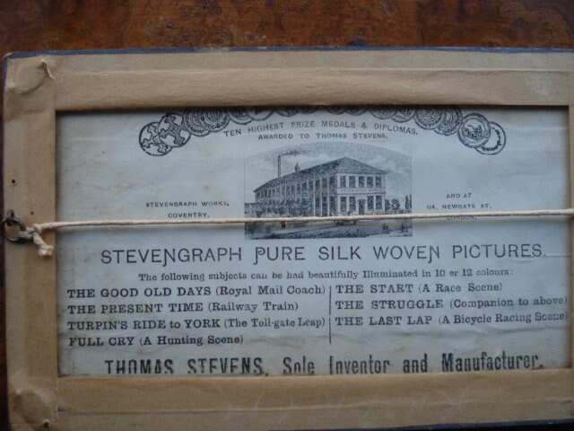 Antique Stevengraph Silk Woven Picture "the First Point" - Etsy