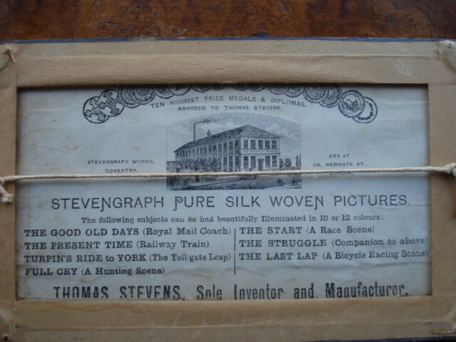 Antique Stevengraph Silk Woven Picture "the First Point" - Etsy