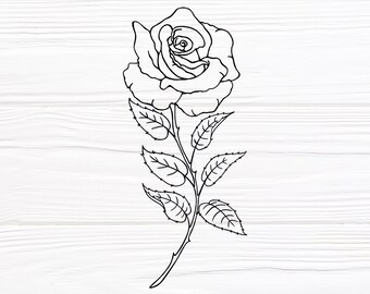 Rose Stems Svg - Etsy