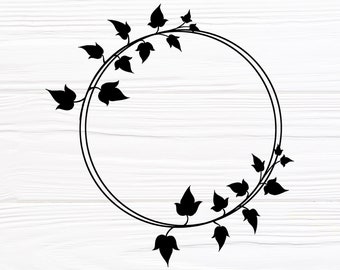 Ivy Circle Svg - Etsy Israel