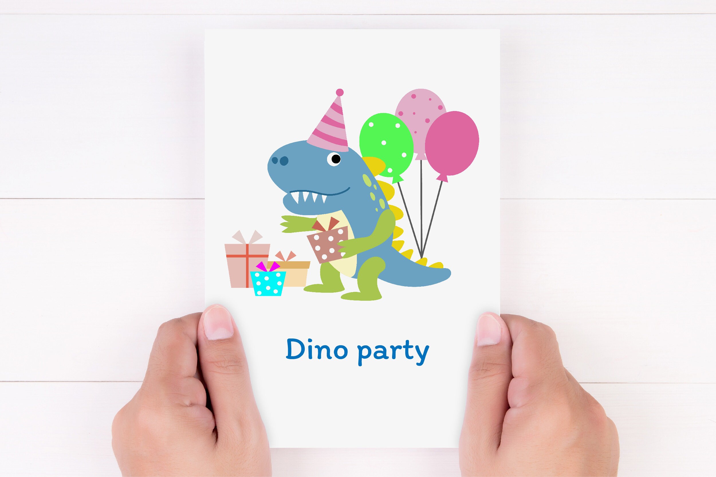 Dinosaur Party Clipart. Happy Dino Png - Etsy